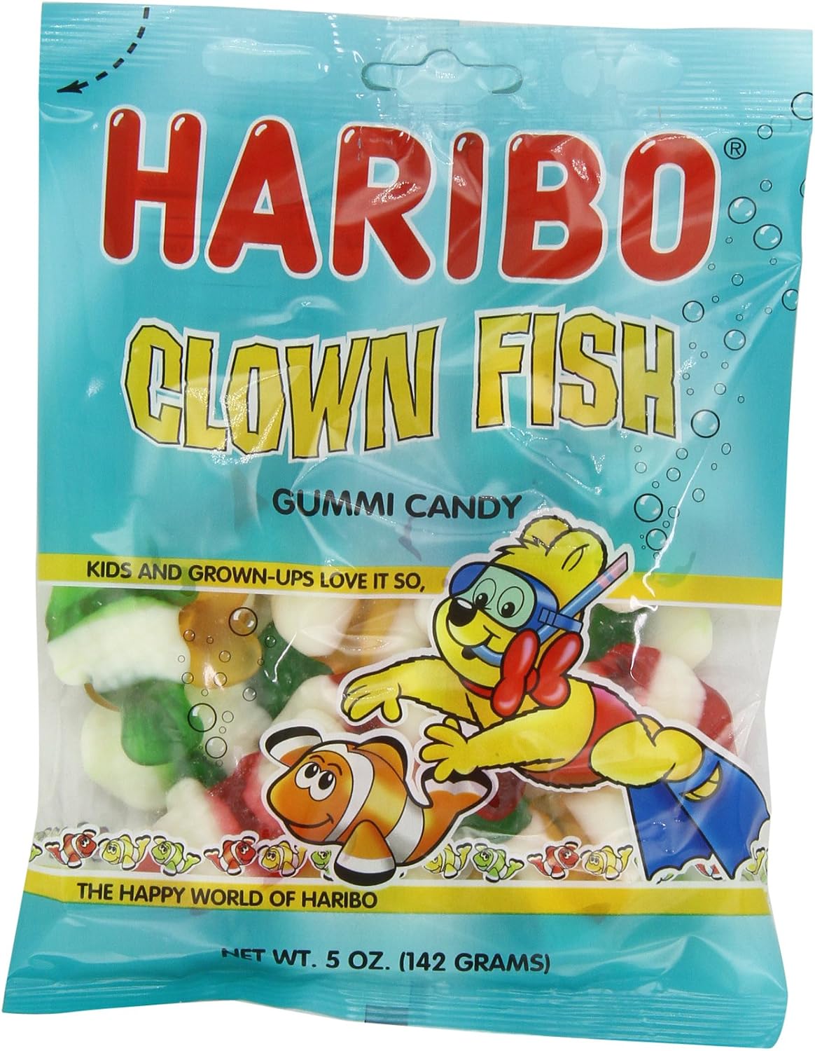 Amazon.com : Haribo Gummi Candy, Clown Fish, 5-Ounce Bags (Pack of 12 ...