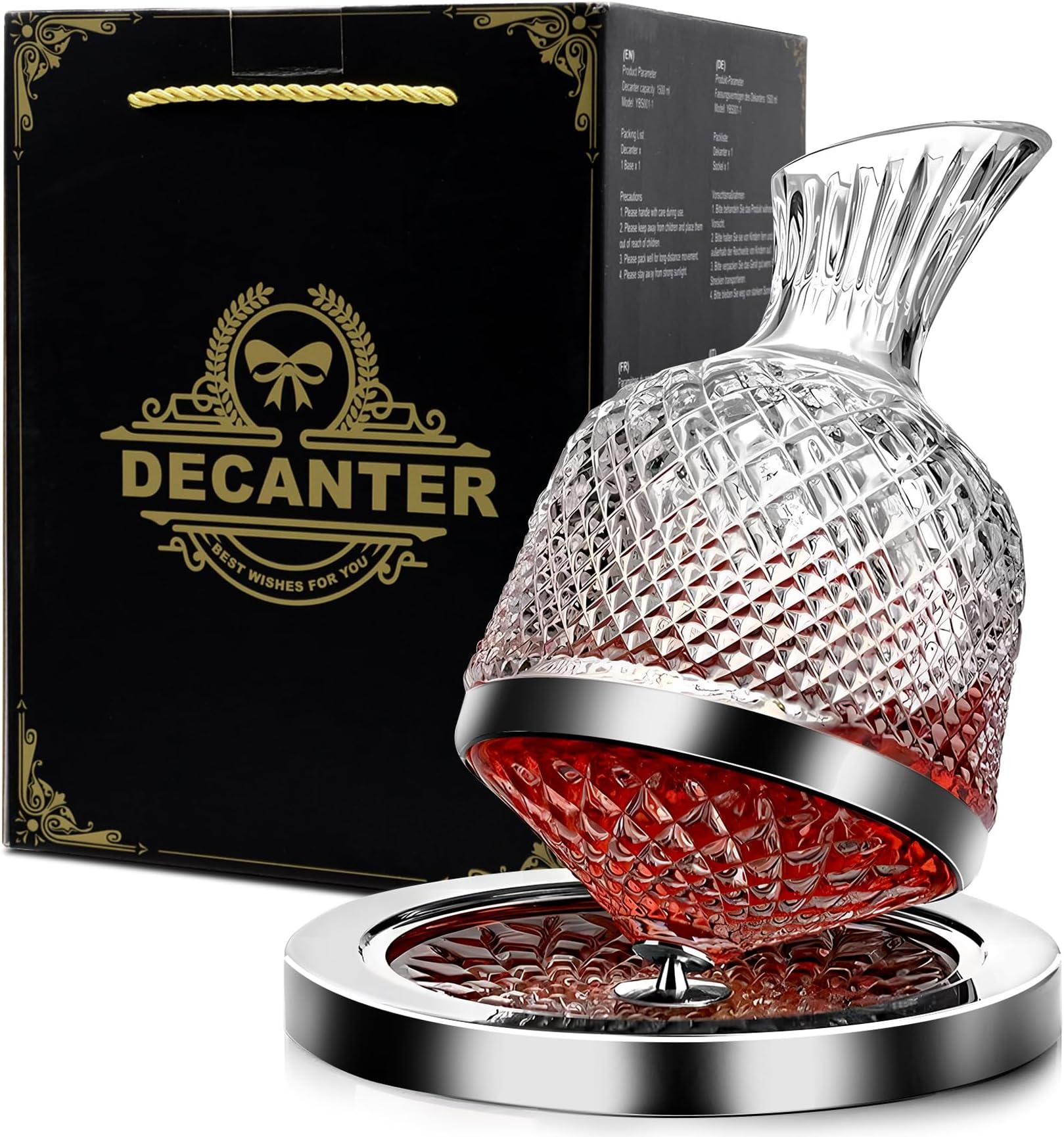 Amazon.com | Kalalou Tilted White Wine Decanter with Ice Pocket, One ...