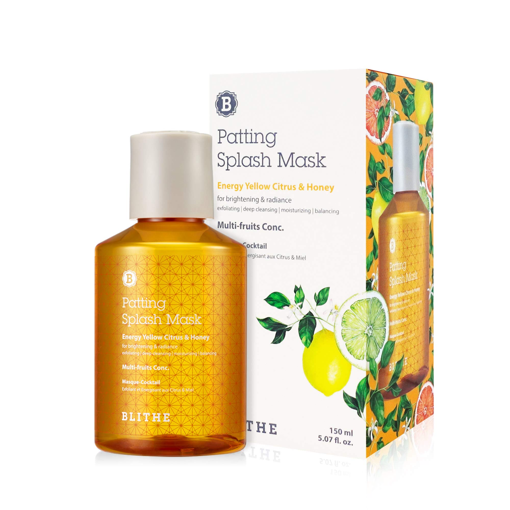 BLITHE Patting Splash Mask Exfoliating Face Wash with Yellow Honey ...