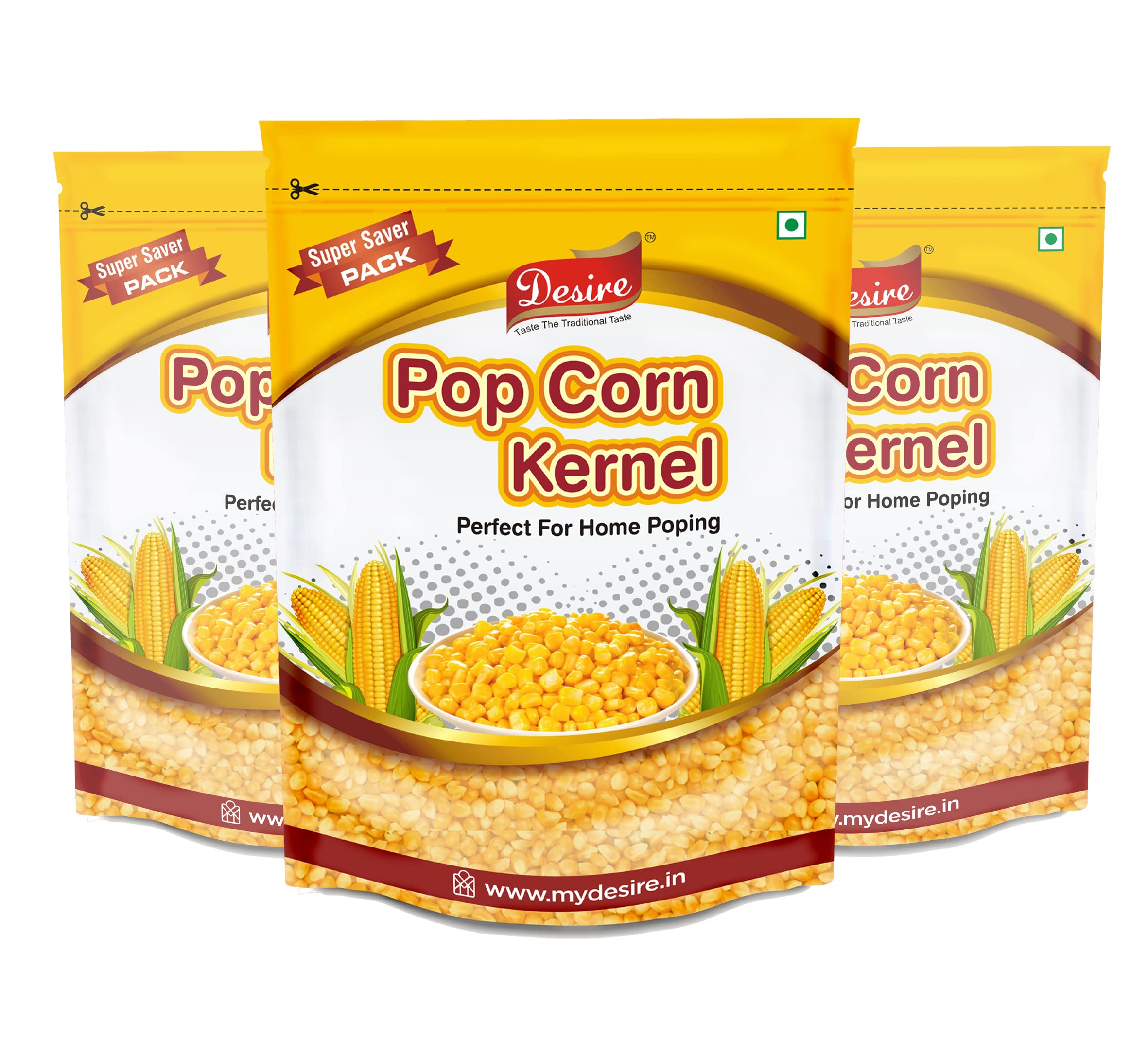 Desire Popcorn Kernel Seeds 3 Kg | Big Size Gourmet Pop Corn Kernels ...