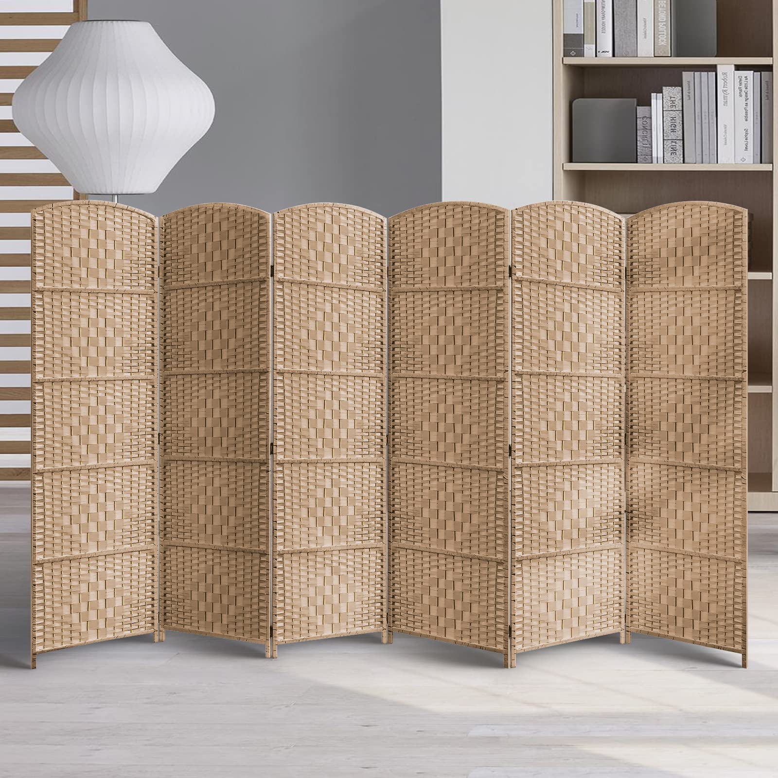 Room Divider 6 Panel, Krute 6Ft 19.7" Wide Partition Folding Screen ...