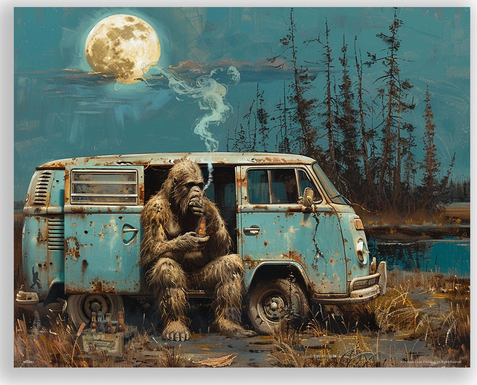 Amazon.com: Apple Creek Live in a Van Down by the River- Bigfoot Poster ...