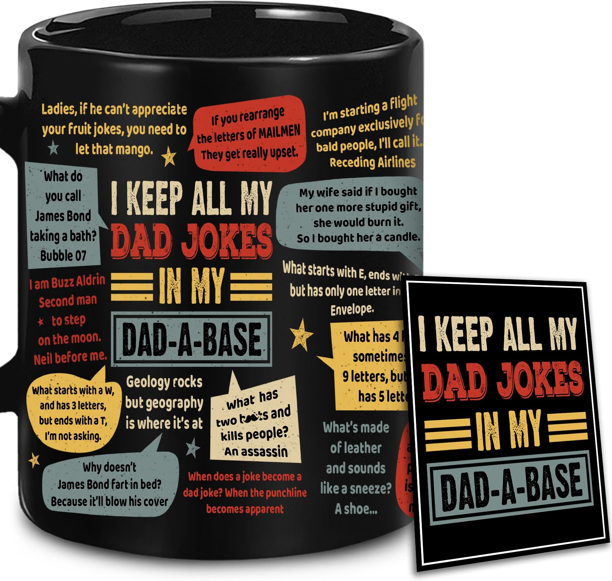 Amazon.com: YHRJWN Gift for Dad - Emergency Dad Jokes Coffee Mug ...