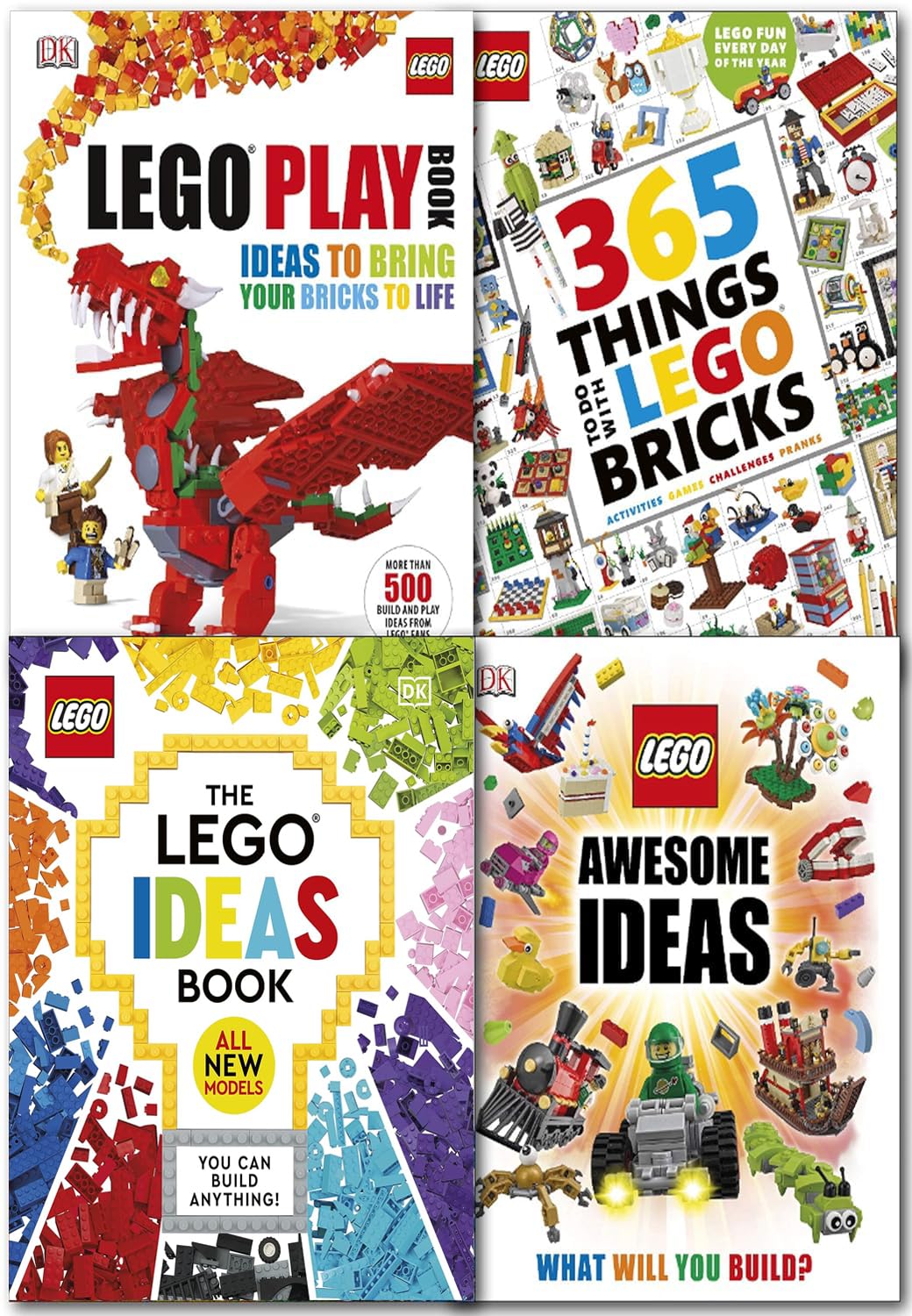 LEGO 4 Books Collection Set 365 Things to Do with LEGO® Bricks, The ...