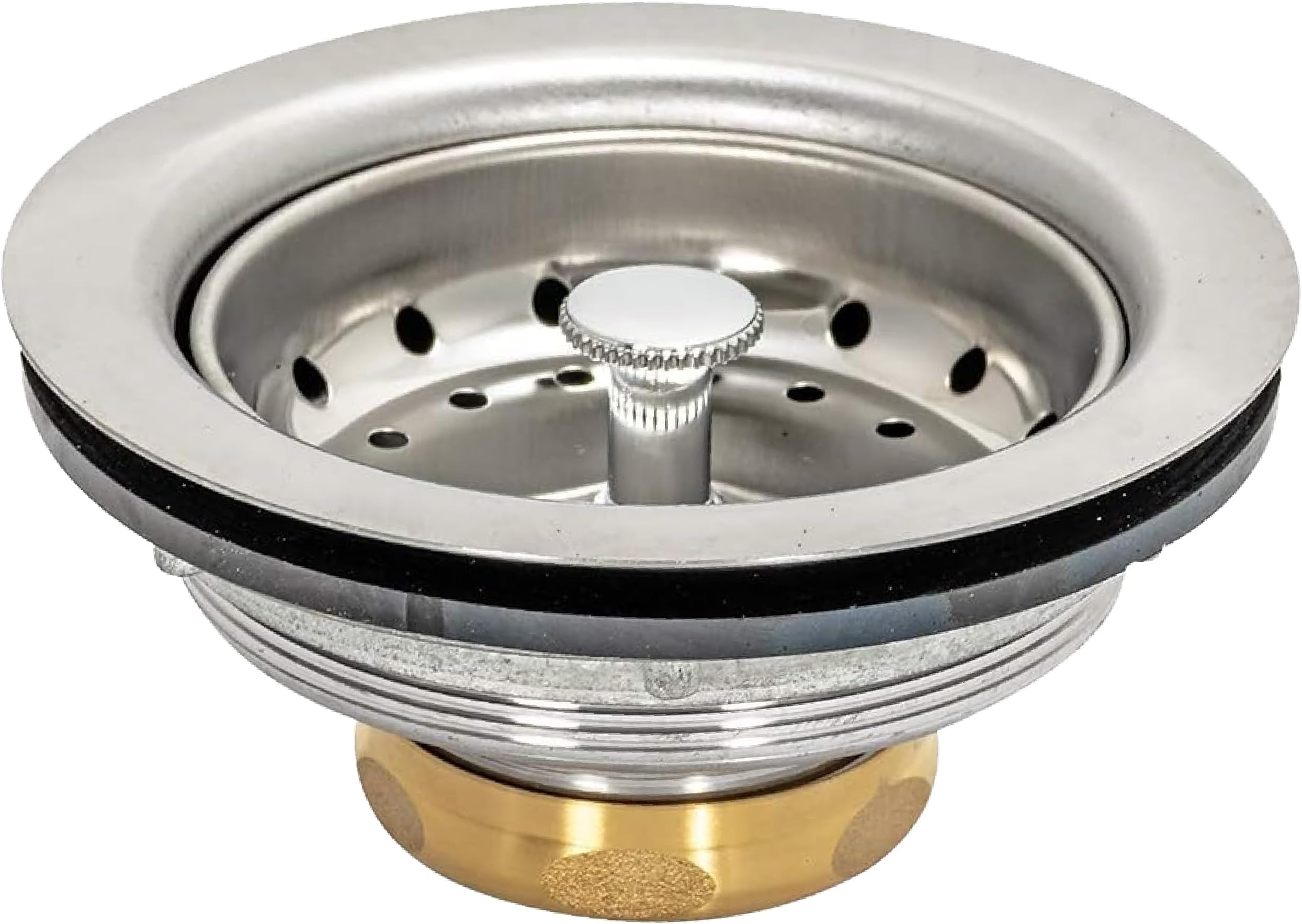 Basket Strainer 4 Inch Kitchen Sink Steel Drain with ABS Base and ...