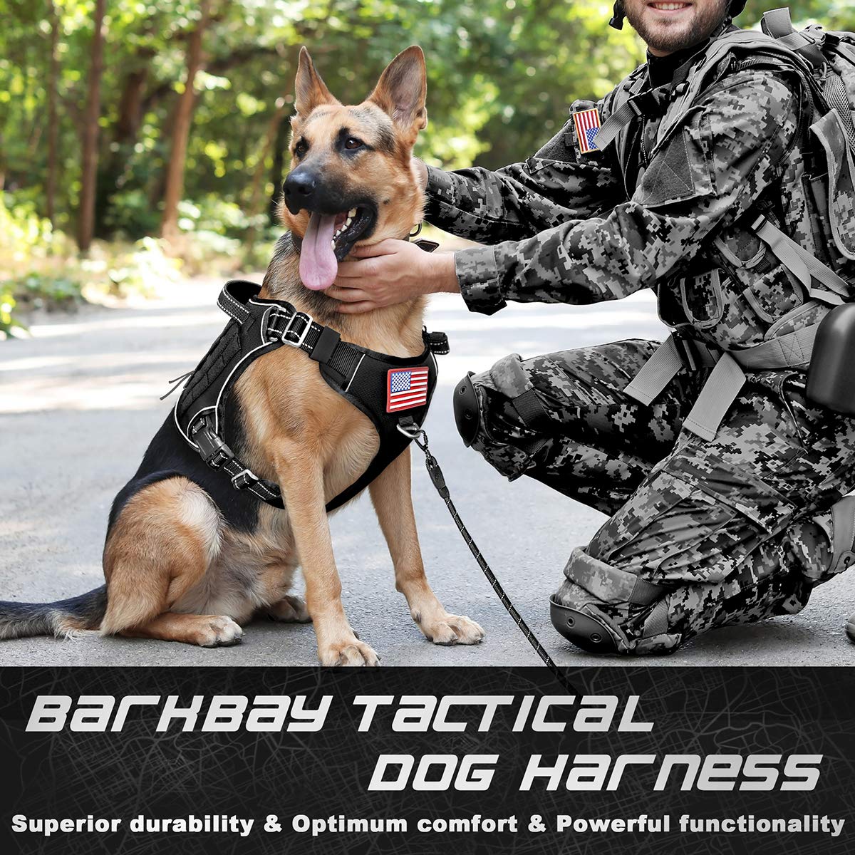 Snapklik.com : Tactical Dog Harness Large,Military Service Weighted Dog ...