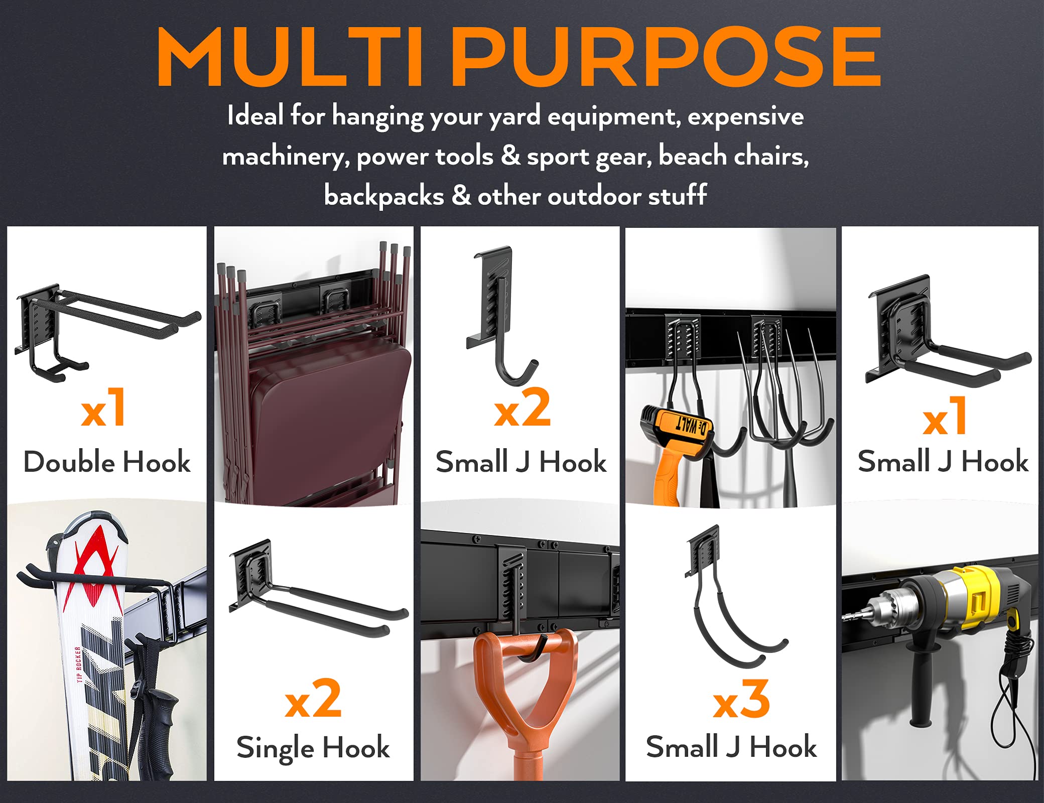 Snapklik.com : INCLY Garage Garden Tool Organizer Wall Mount, 64 Inch ...