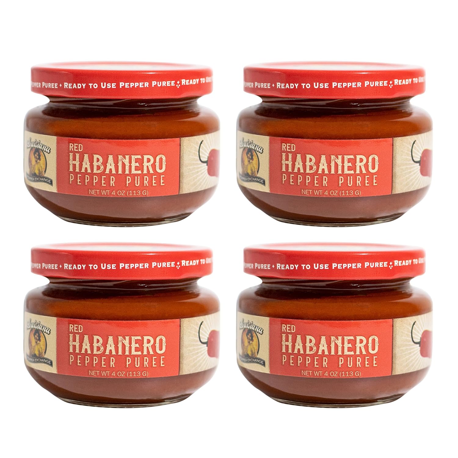 Amazon.com : Louisiana Pepper Exchange Red Habanero Pepper Puree Sauce ...
