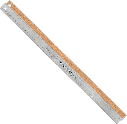 Breman Precision Metal Ruler 24 Inch - Stainless Steel Cork Back Metal ...