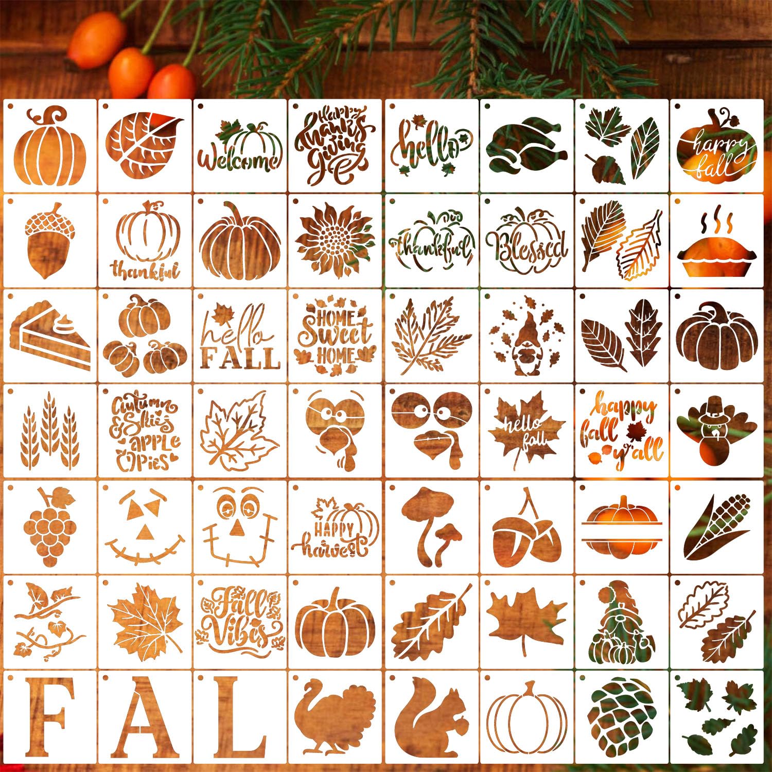 Snapklik.com : Fall Stencils For Painting On Wood 3inch Pumpkin ...