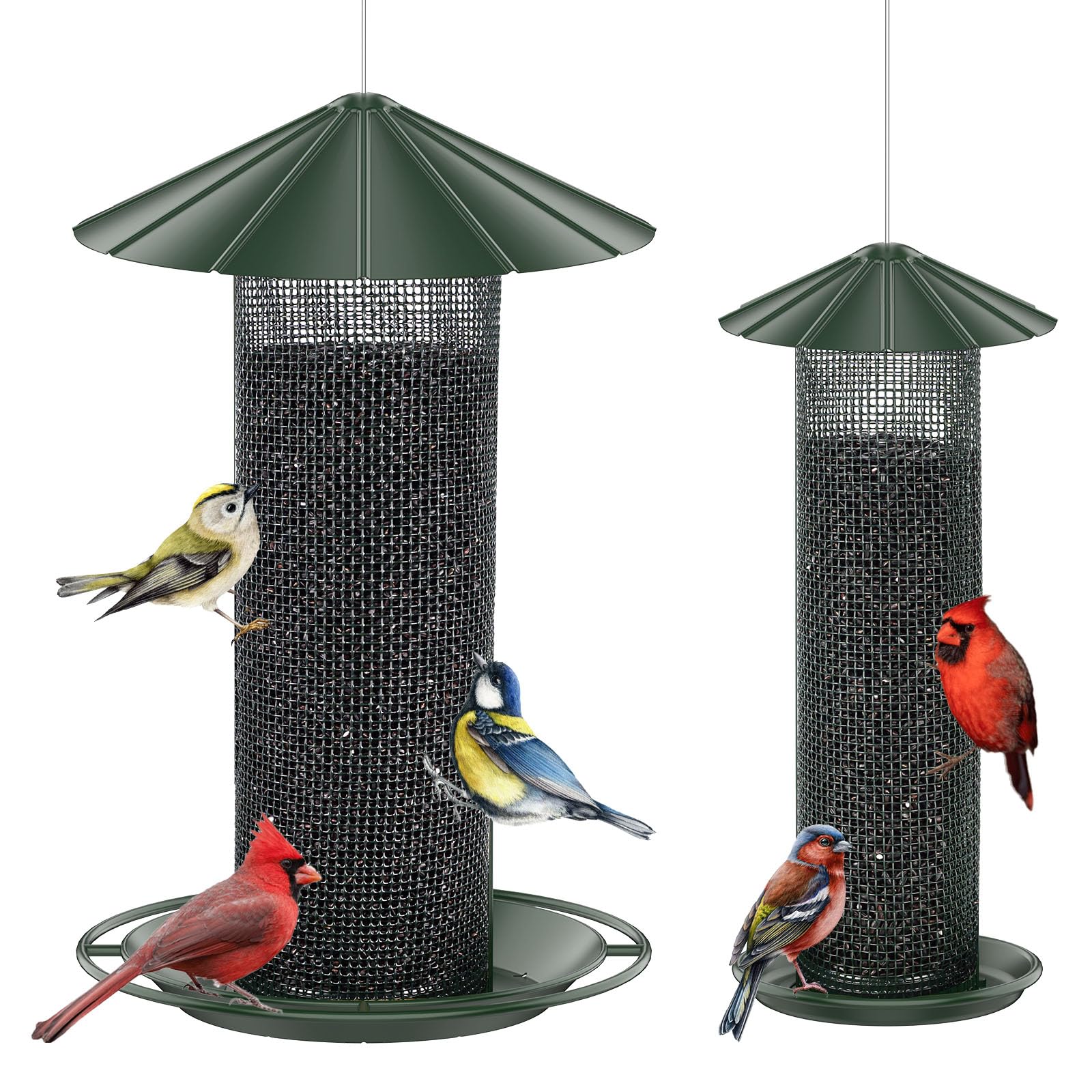 Amazon.com : 2 Pack Bird Feeder for Nyjer/Thistle Seeds,Finch Bird ...