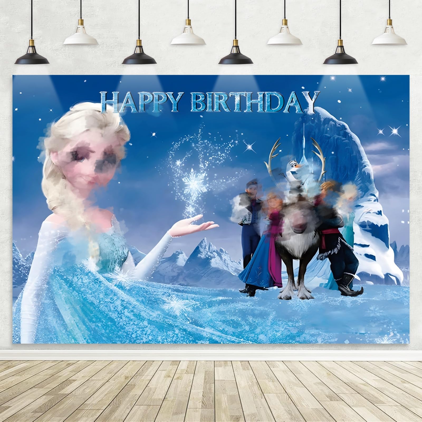 Frozen Birthday Party Background Frozen Theme Square Backdrop