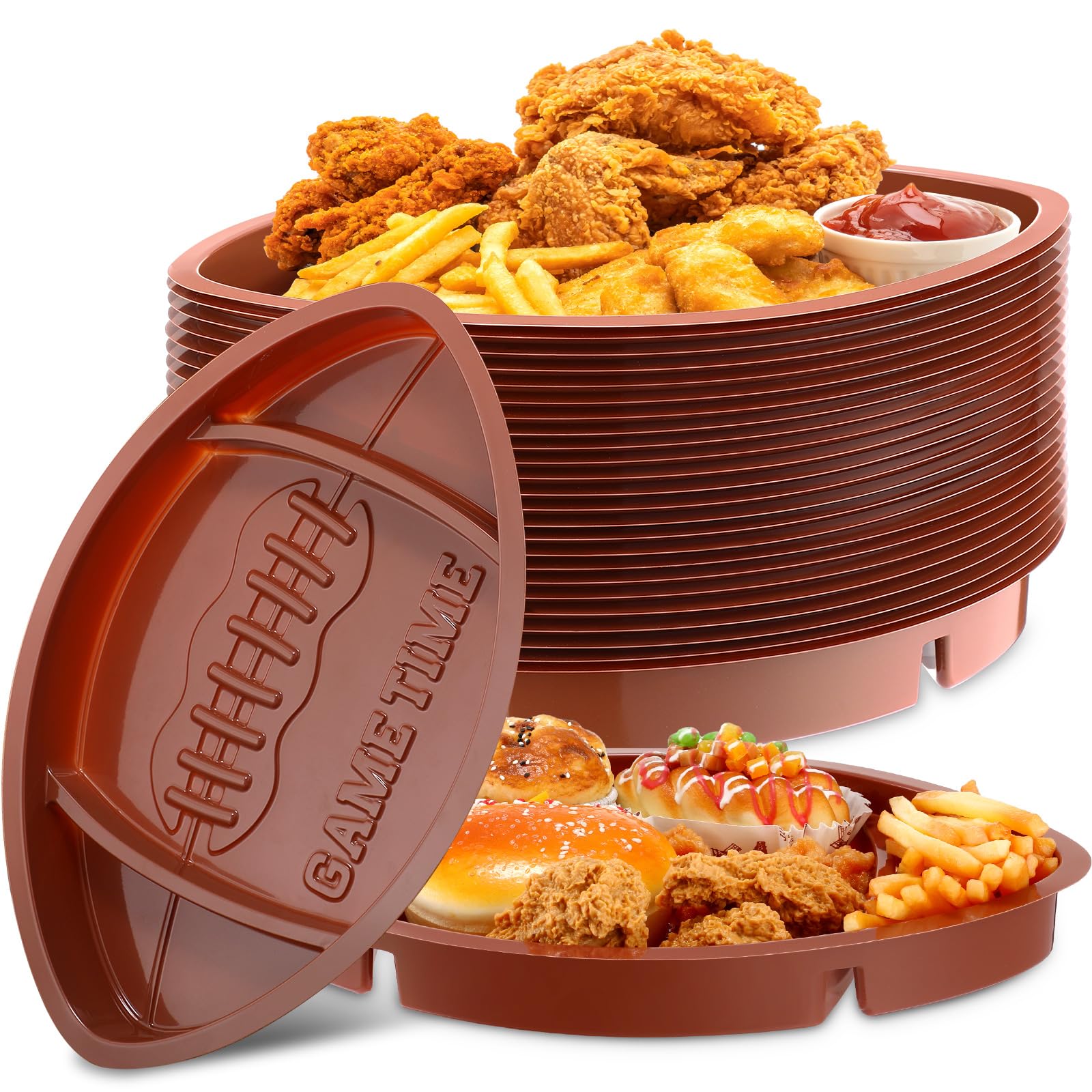 Amazon.com: Wiwiqing 24 Pcs Football Serving Trays, Large 13.4 x 8.5 ...