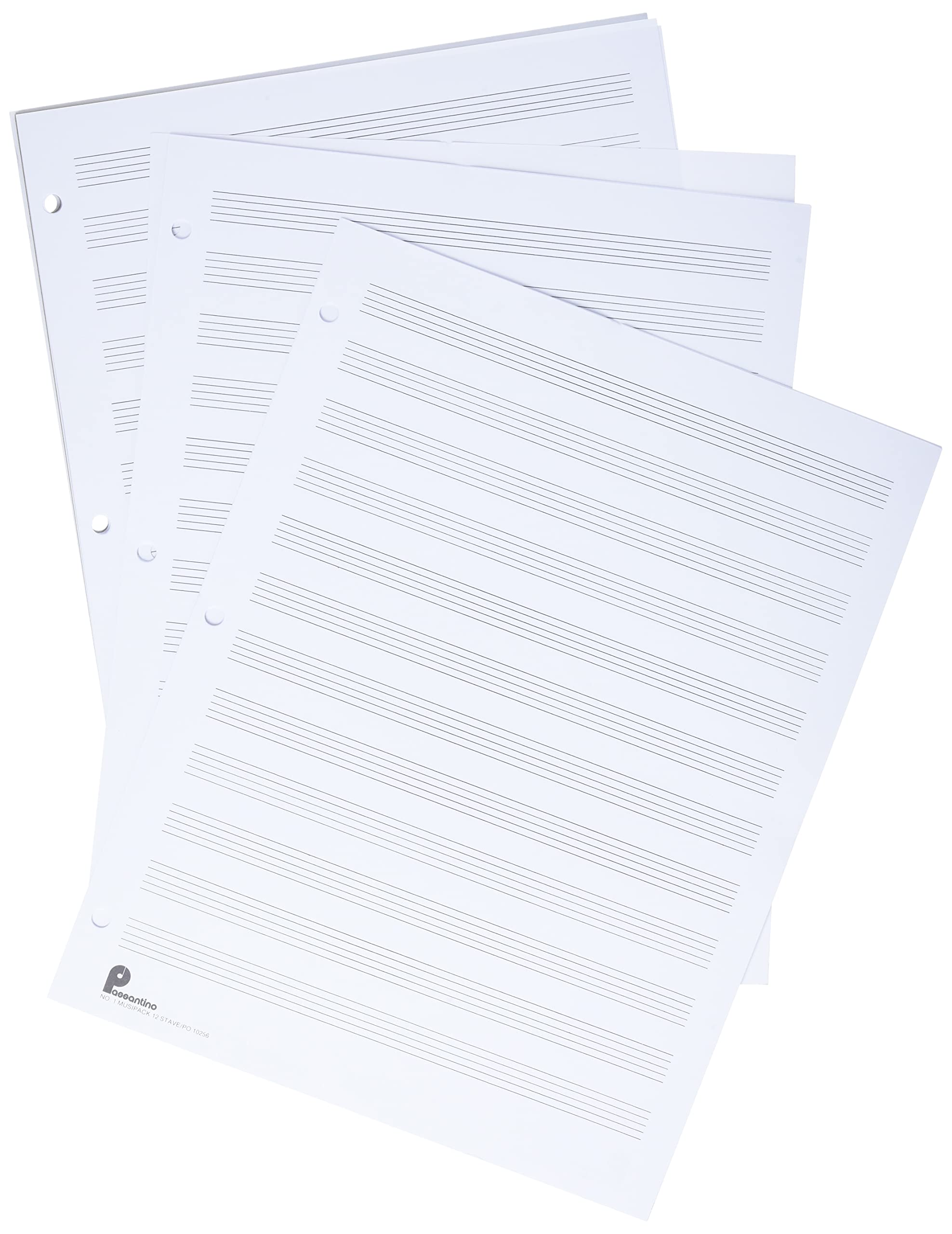 Snapklik.com : Musipack 3 Ring Filler No 1 - 12-Stave Manuscript Paper ...