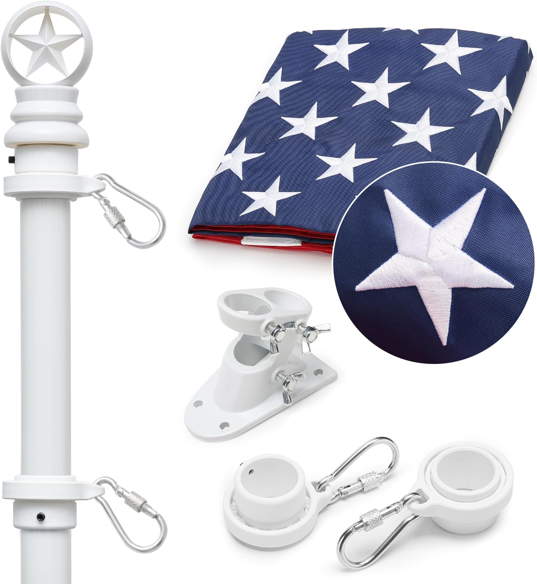 Amazon.com : American Flag Pole - Tangle Free American Flag with Pole ...