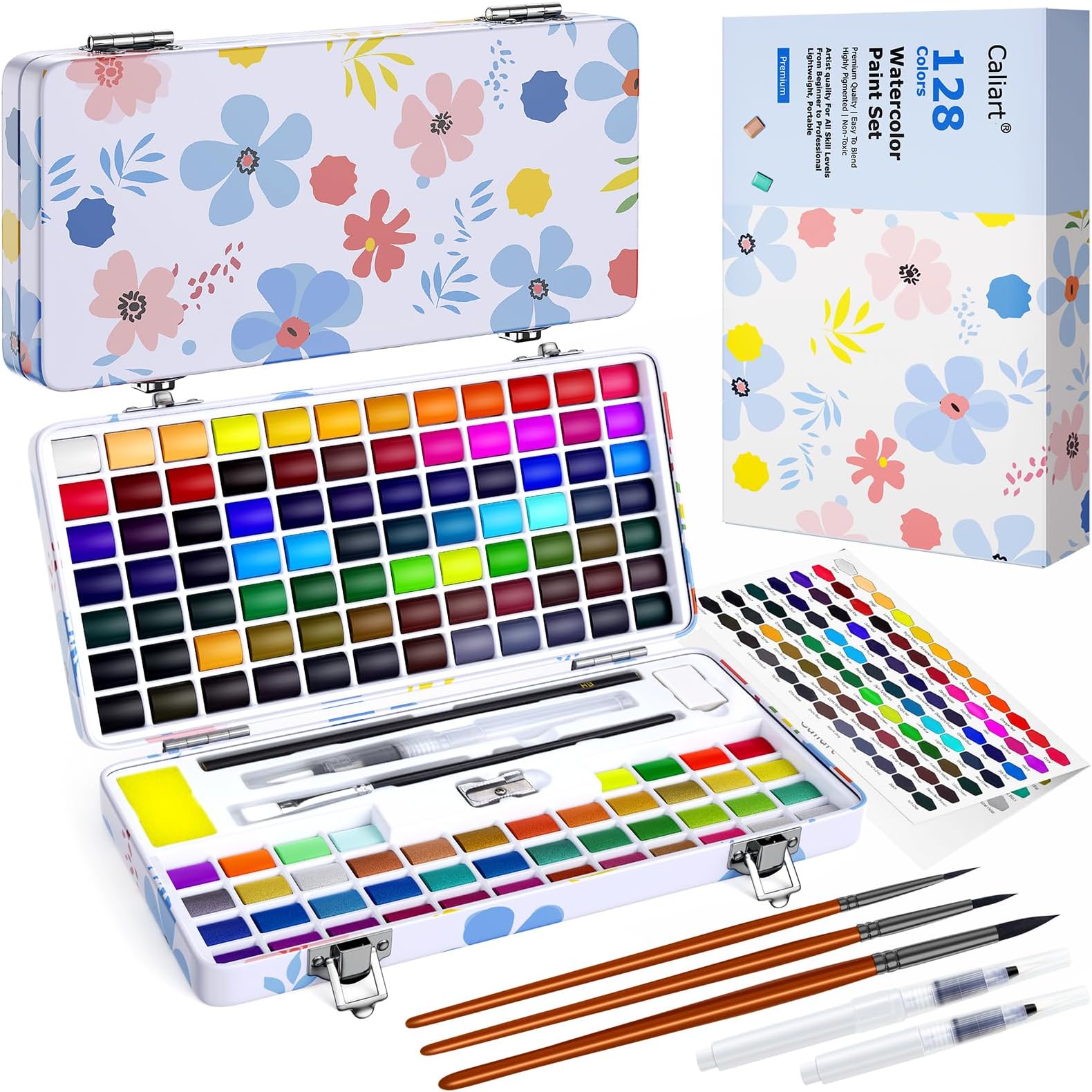 Amazon.com: ARTISTRO Watercolor Paint Set, 48 Vivid Colors in Portable ...