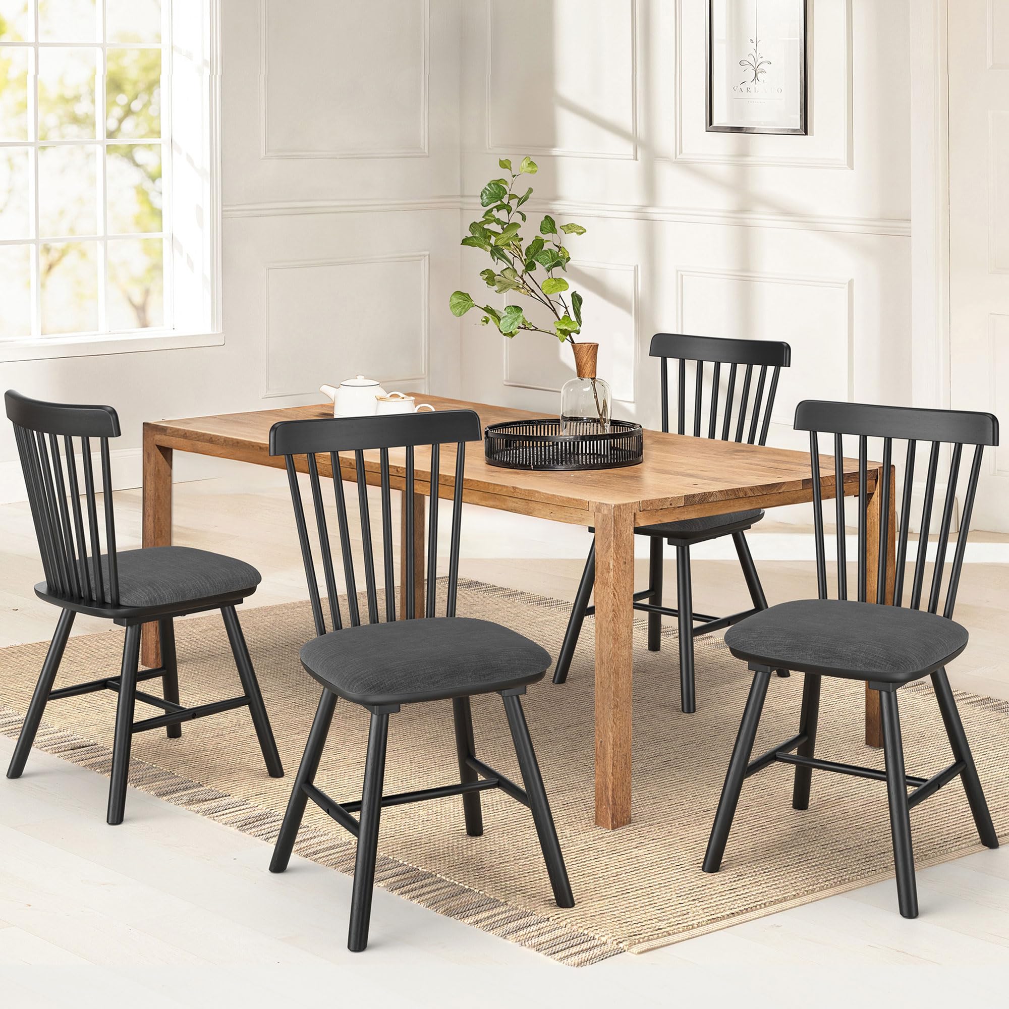 Amazon.com - LUE BONA Upgraded Dining Chairs Set of 4, Upholstered ...