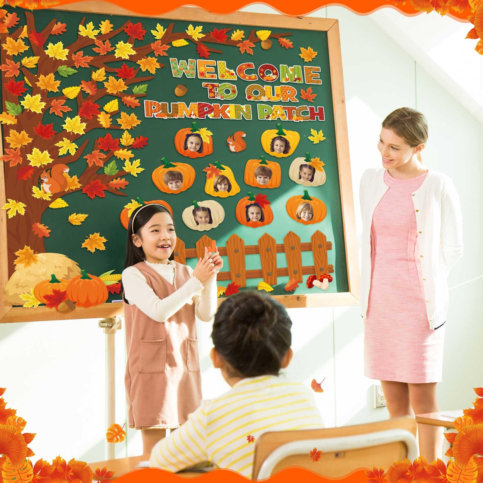 Snapklik.com : Pasimy Fall Bulletin Board Decorations Set Pumpkin ...