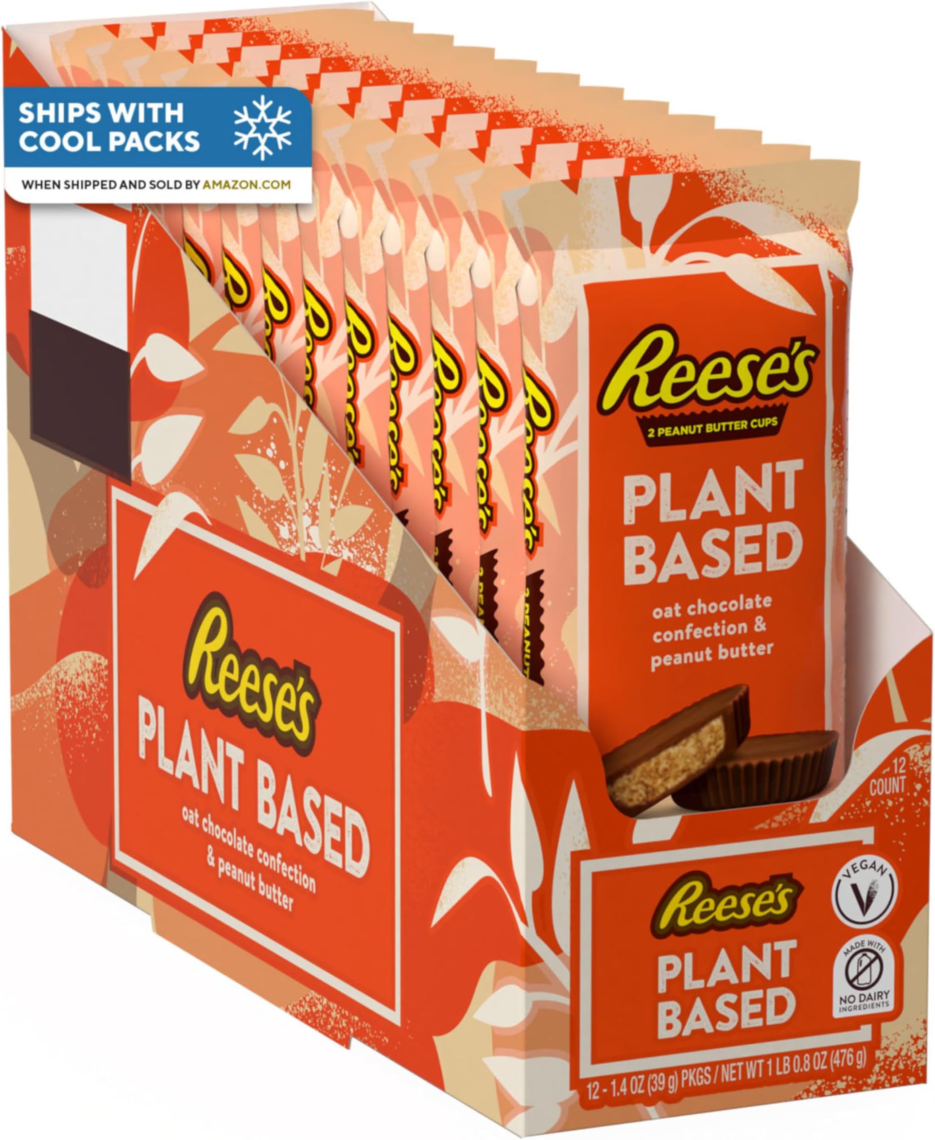 Amazon.com : REESE'S Plant Based Oat Chocolate Confection Peanut Butter ...