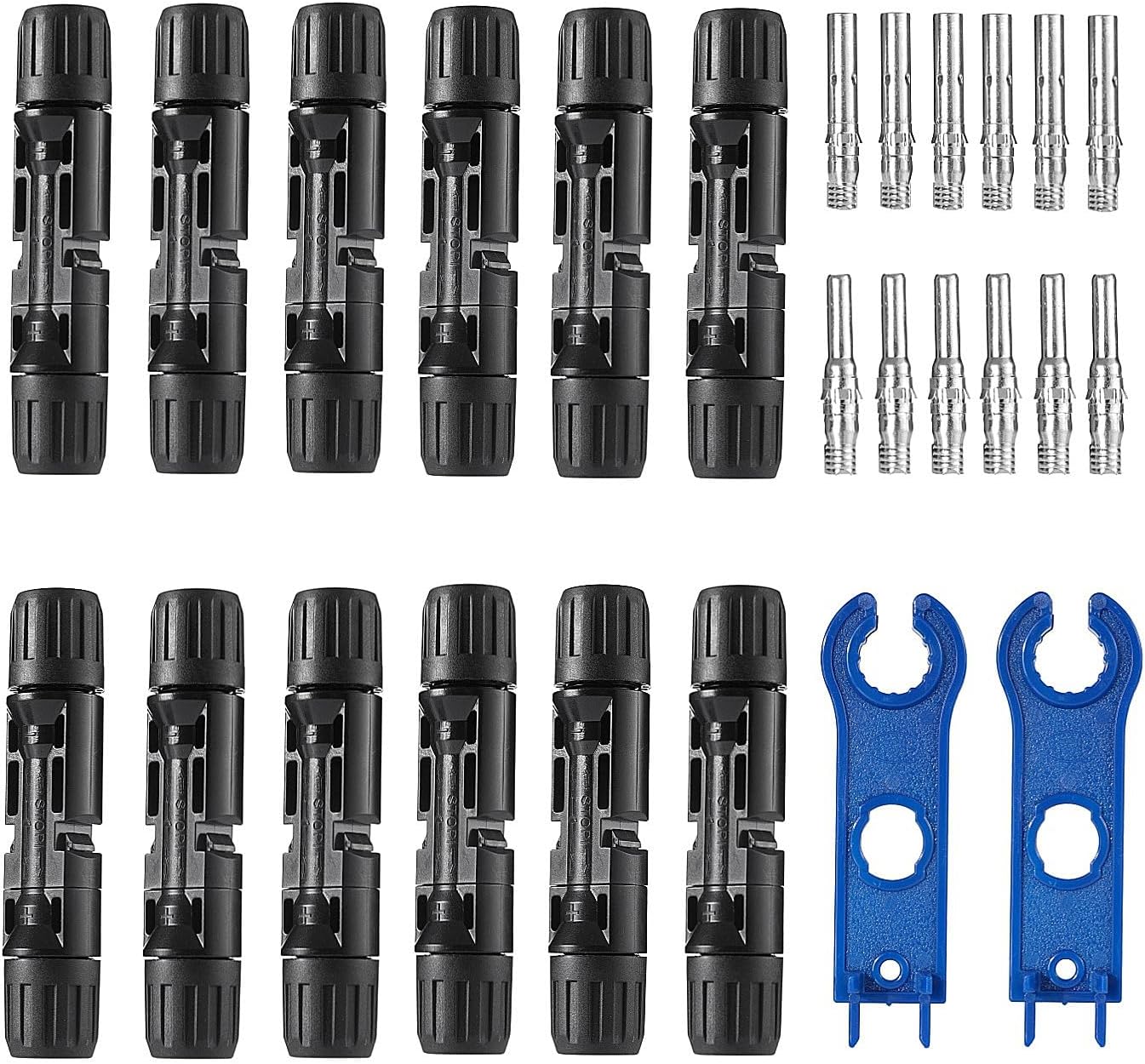 Amazon.com: Daslleysen Solar Connectors Panels Kit, Solar Panel Cable ...