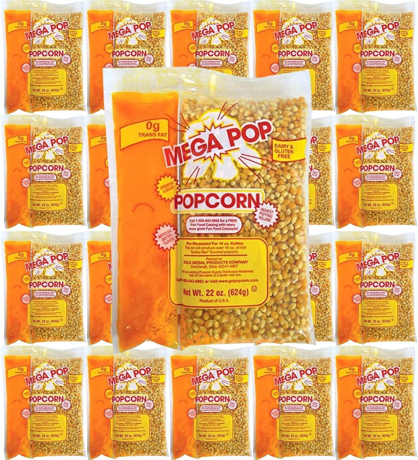 Amazon.com: Premium A Grade Popcorn Kit - Popcorn, Oil and Salt - 10.6 ...
