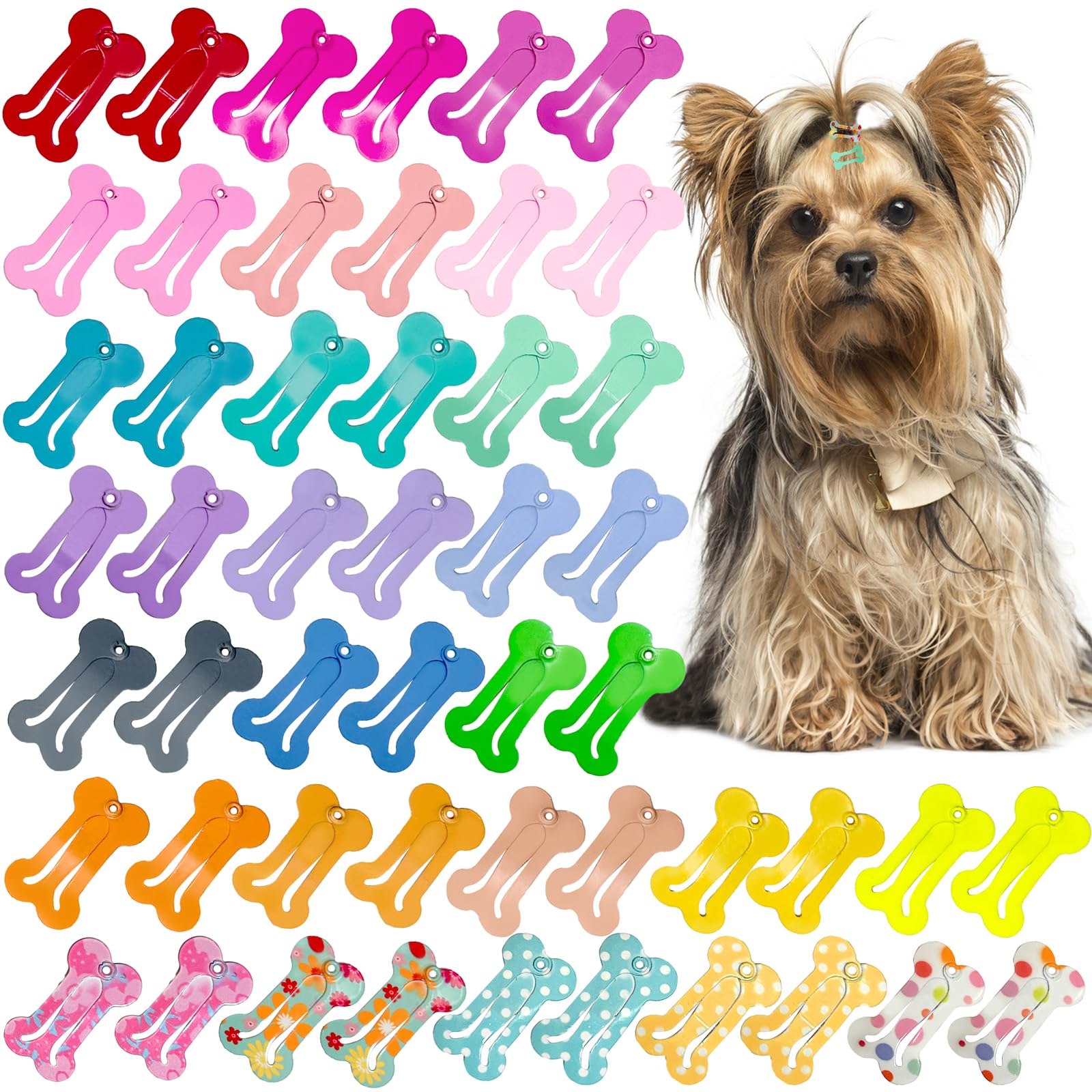 Amazon.com: Rimobul 1" Mini Pet Hair Clip - Rimobul 50 Pieces Dog Hair ...
