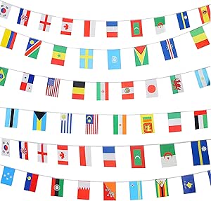 Amazon.com: 200 Countries String Flags,Nation Country String Flag ...
