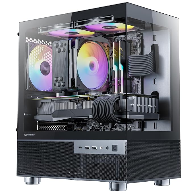 Amazon.in: Buy Okinos Aqua 3, Micro ATX Case, MATX PC Case with 3 X ...
