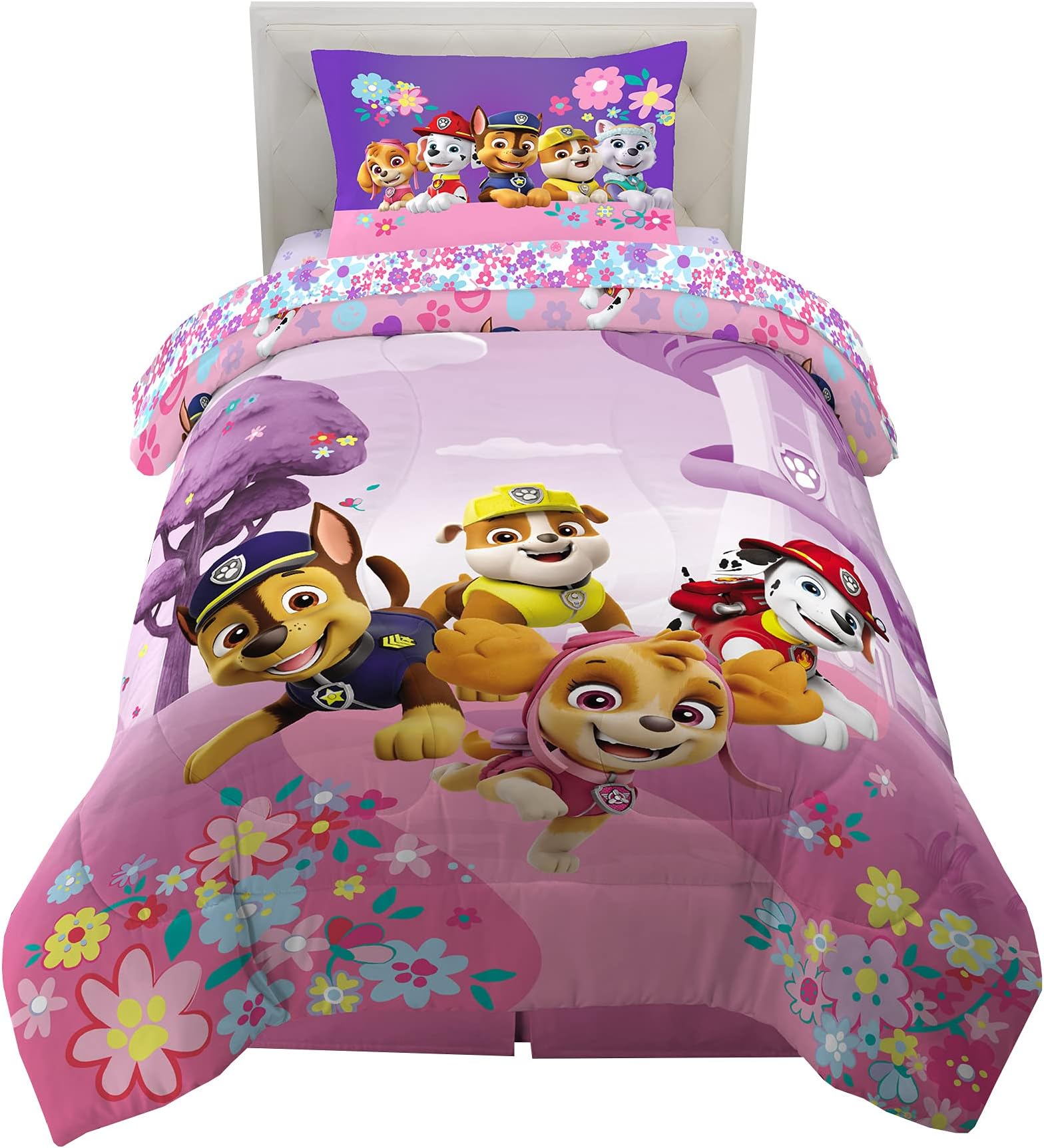 Amazon.com: Franco Paw Patrol Girls Bedding Super Soft Comforter, Sheet ...