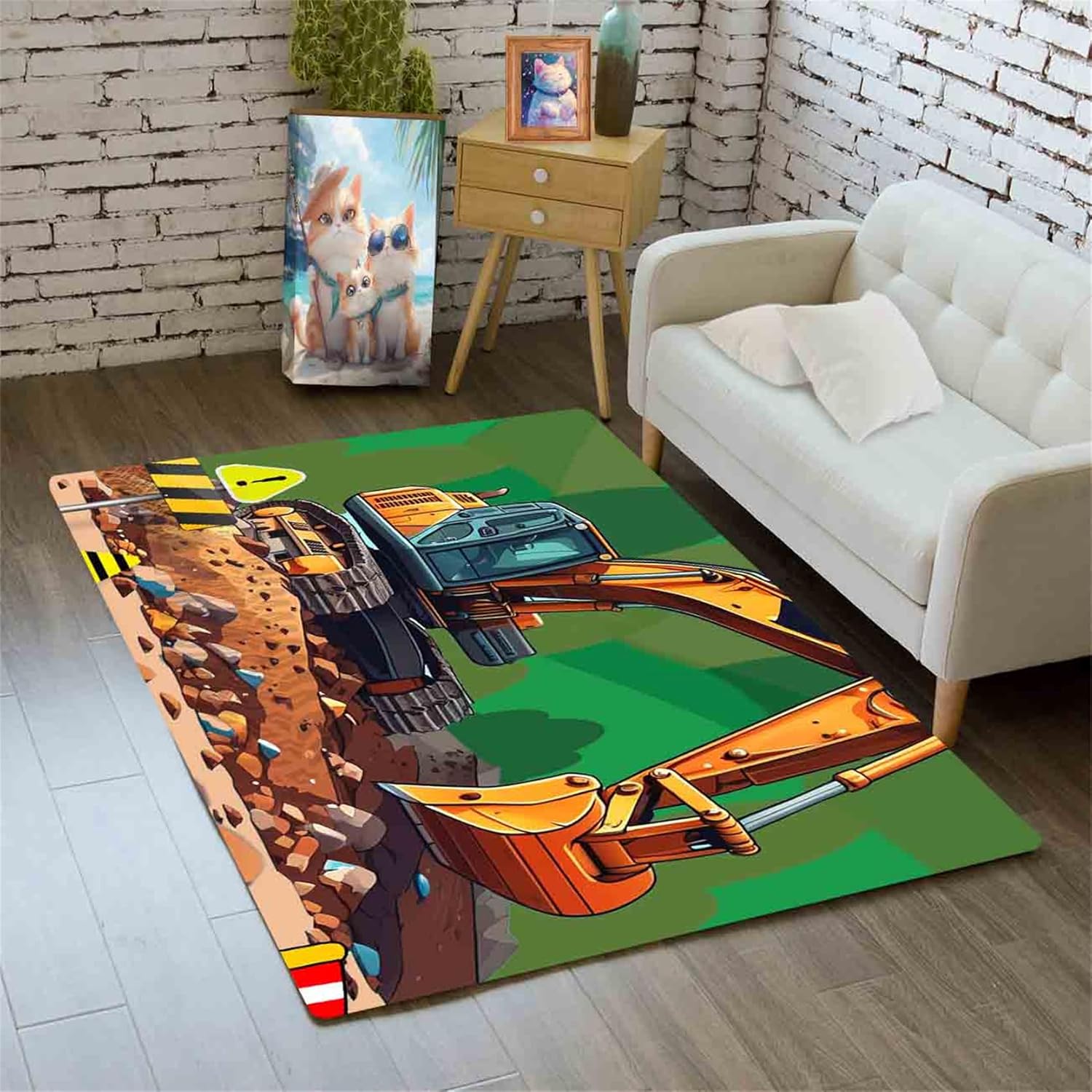 Amazon.com: Construction Rugs for Boys Room - Truck Rugs,Car Area Rug ...
