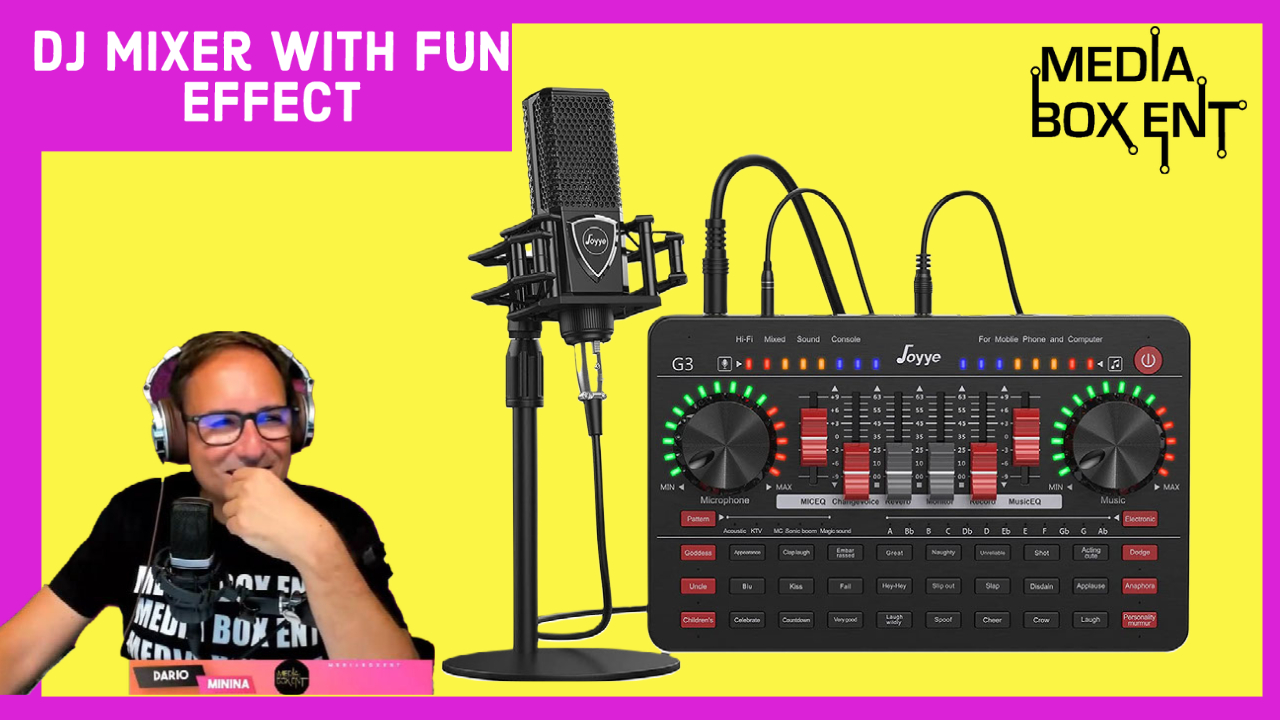 Watch Wireless dj mixer with fun effects testing with fun effects on ...