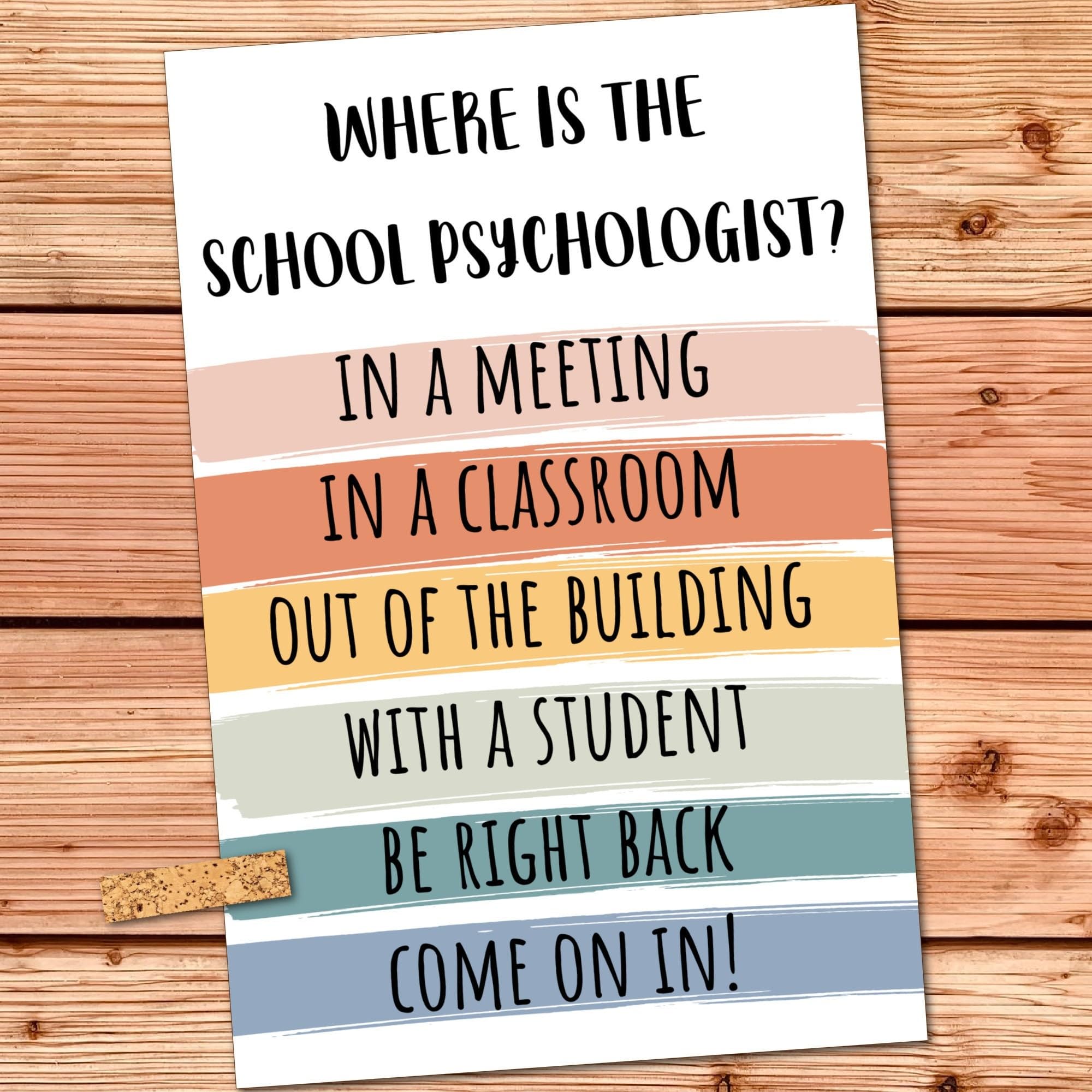 Amazon.com: Appli School Psychologist Sign Door Office Where is the ...