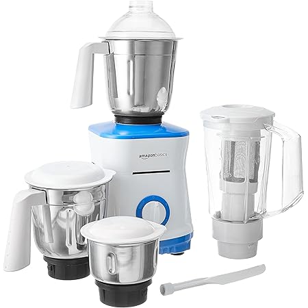 Buy Amazon Basics Premium 750 Watt Mixer Grinder with 3 Stainless Steel ...