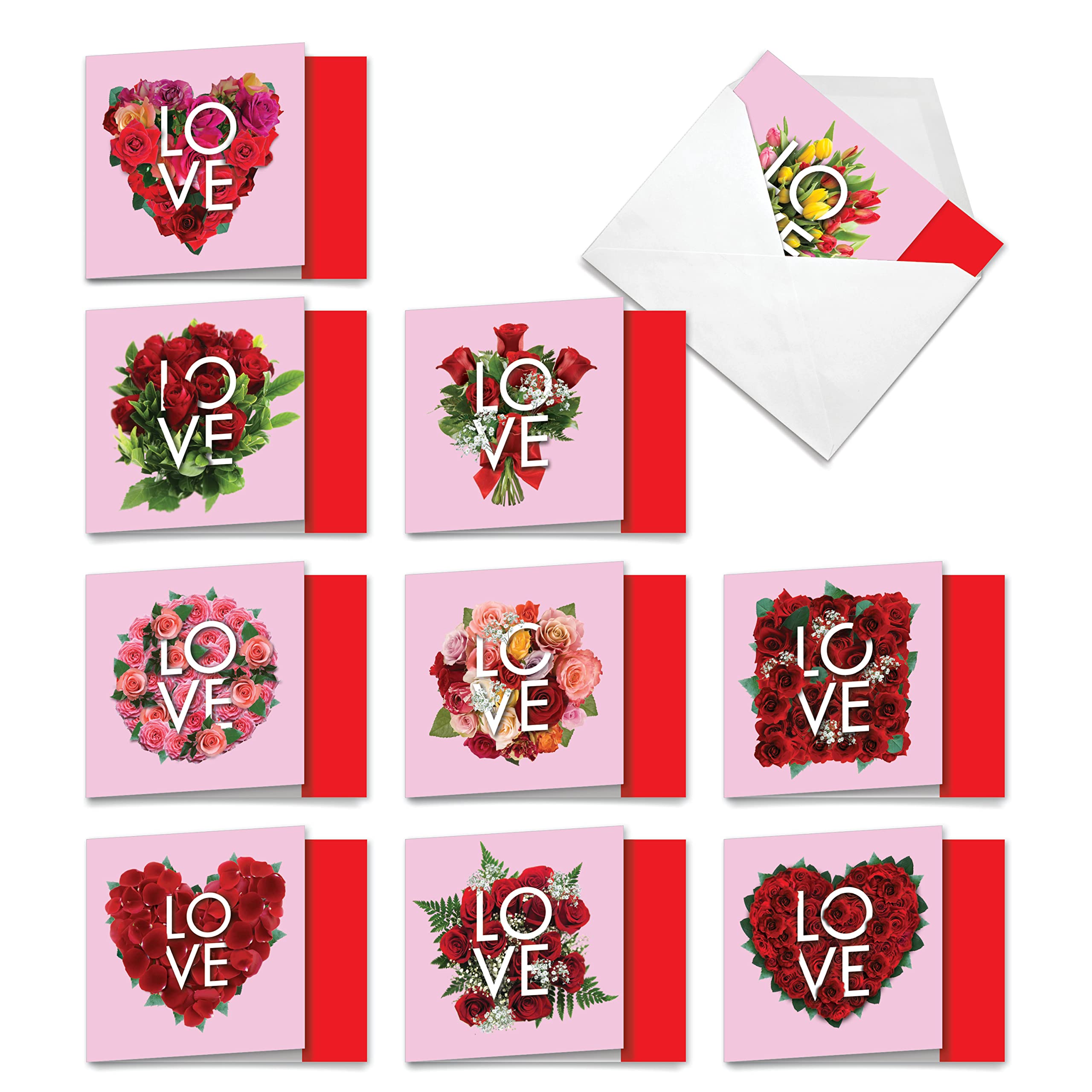 Foil Fun Valentines Day The Best Card Company - 10 Boxed Valentine Note ...