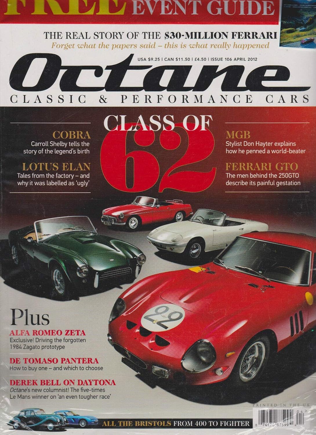 Octane Magazine UK April 2012,with FREE CLASSIC CAR EVENT GUIDE,BRAND ...