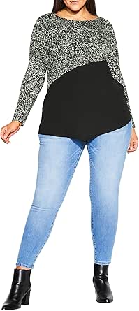 Avenue Women's Plus Size Top Carla PRT at Amazon Women’s Clothing store