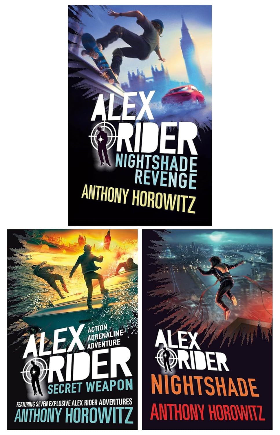Alex Rider Series 3 Books Collection Set (Nightshade, Nightshade Revenge & Secret Weapon ...