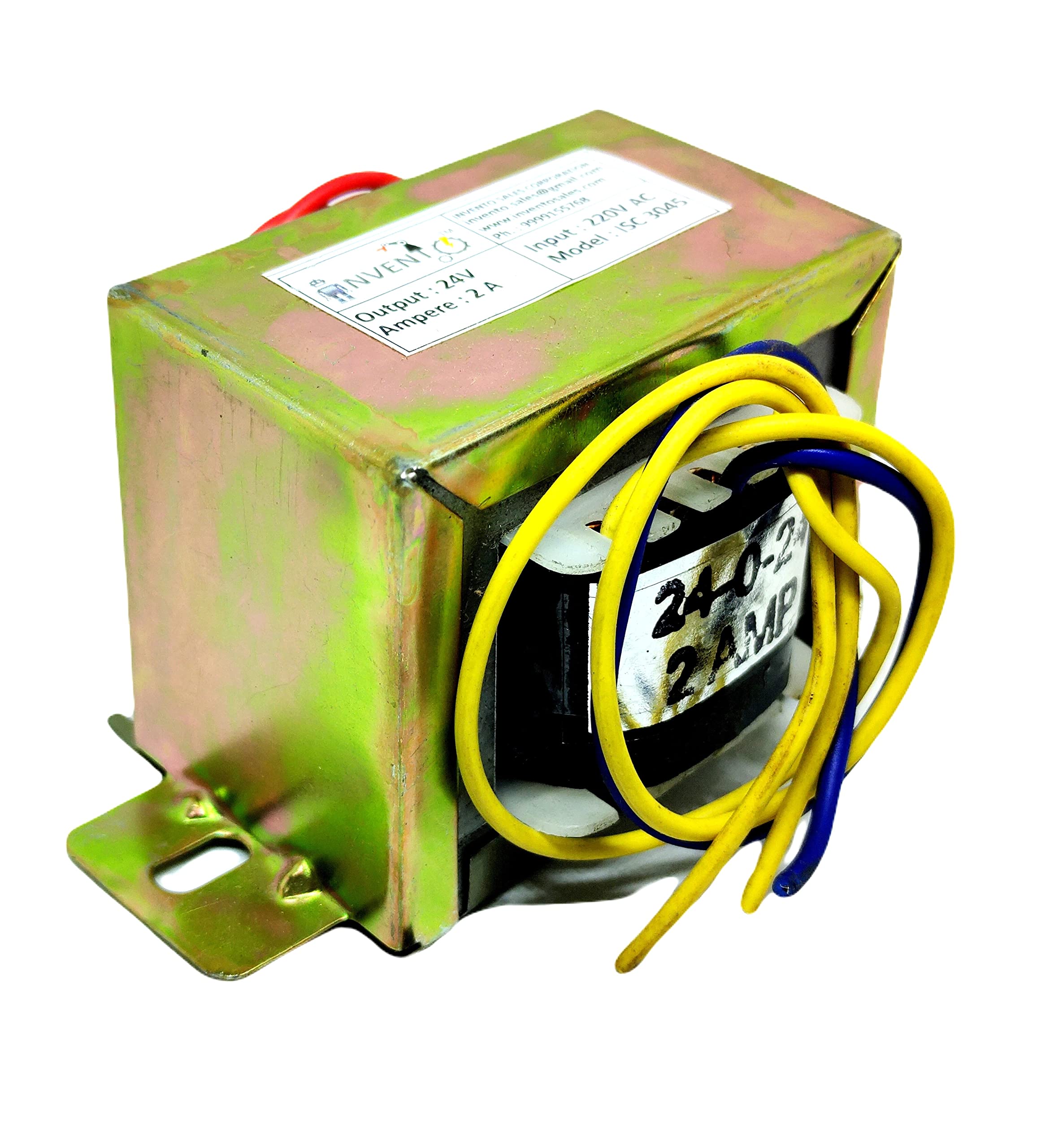 INVENTO 1Pcs 24V 2A 24-0-24 Transformer Copper Winding 220V AC to 24V ...