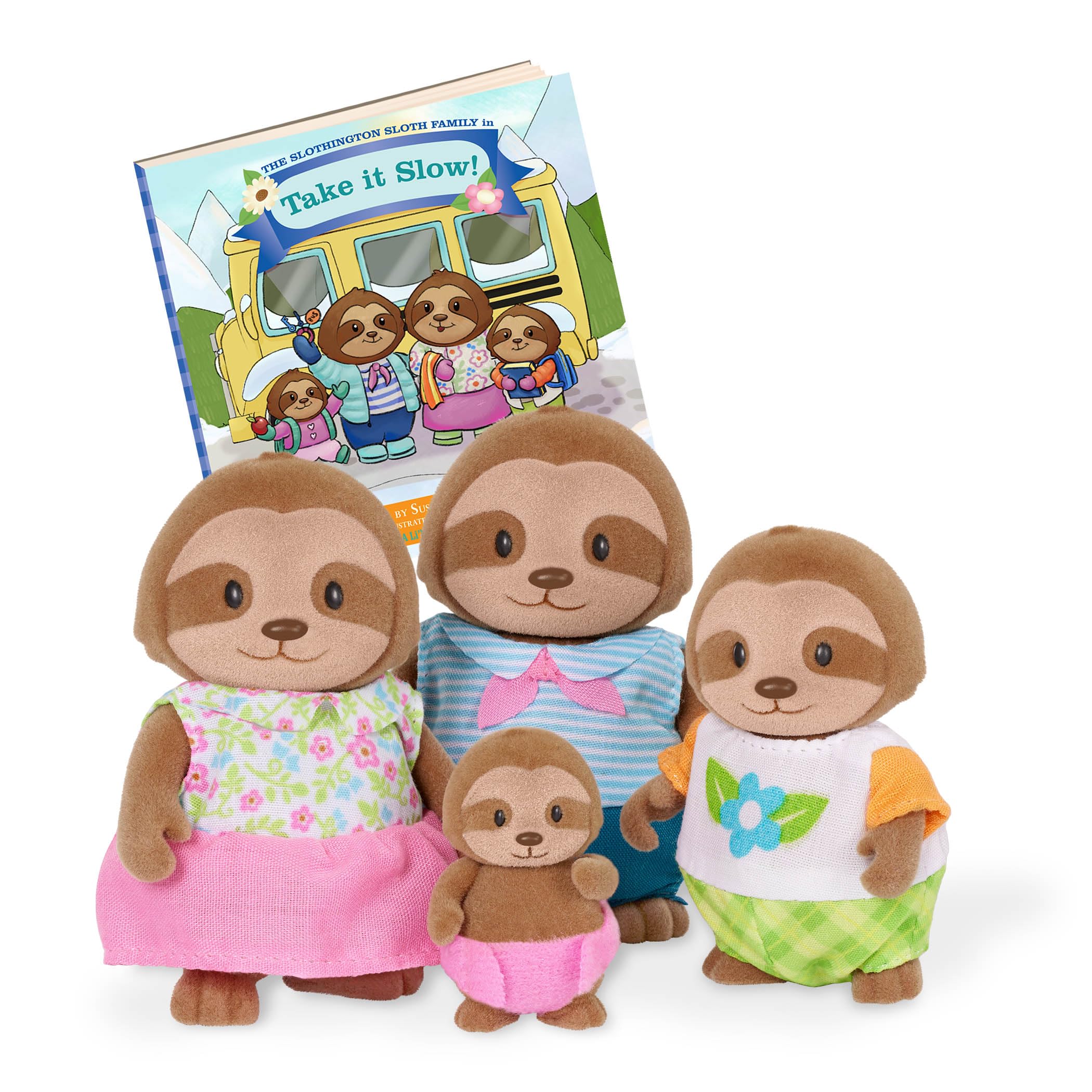 Amazon.com: Li’l Woodzeez – Slothington Sloth Family - Small Sloth ...
