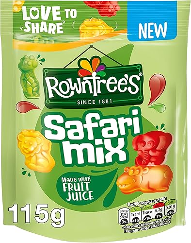Rowntree’s Safari Mix Sweets Sharing Bag, 115g : Amazon.co.uk: Grocery