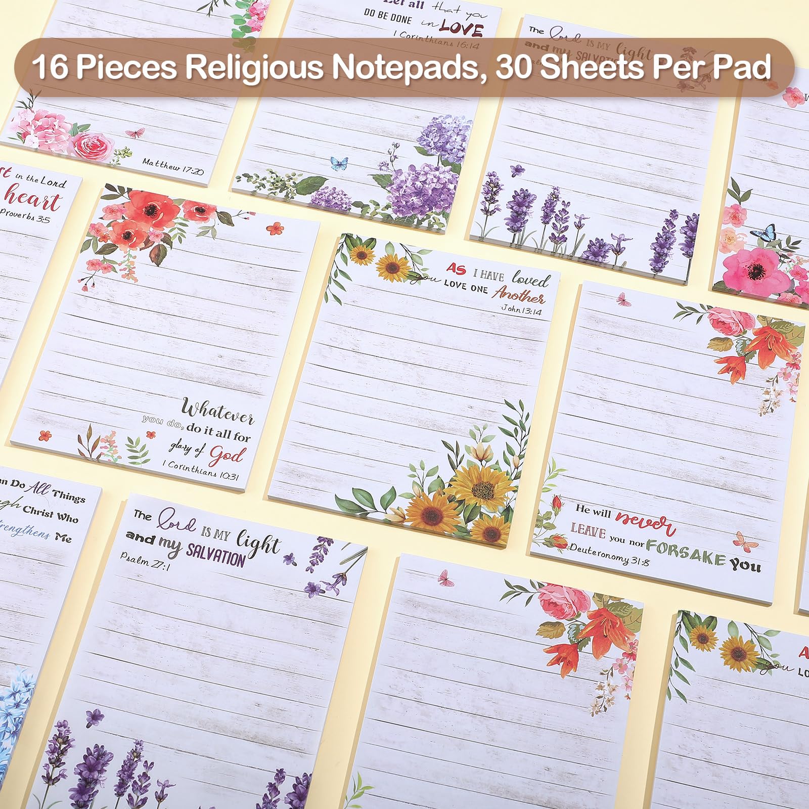 Snapklik.com : Colarr 16 Pack 480 Sheets Bible Sticky Notes 4x5. 5 ...