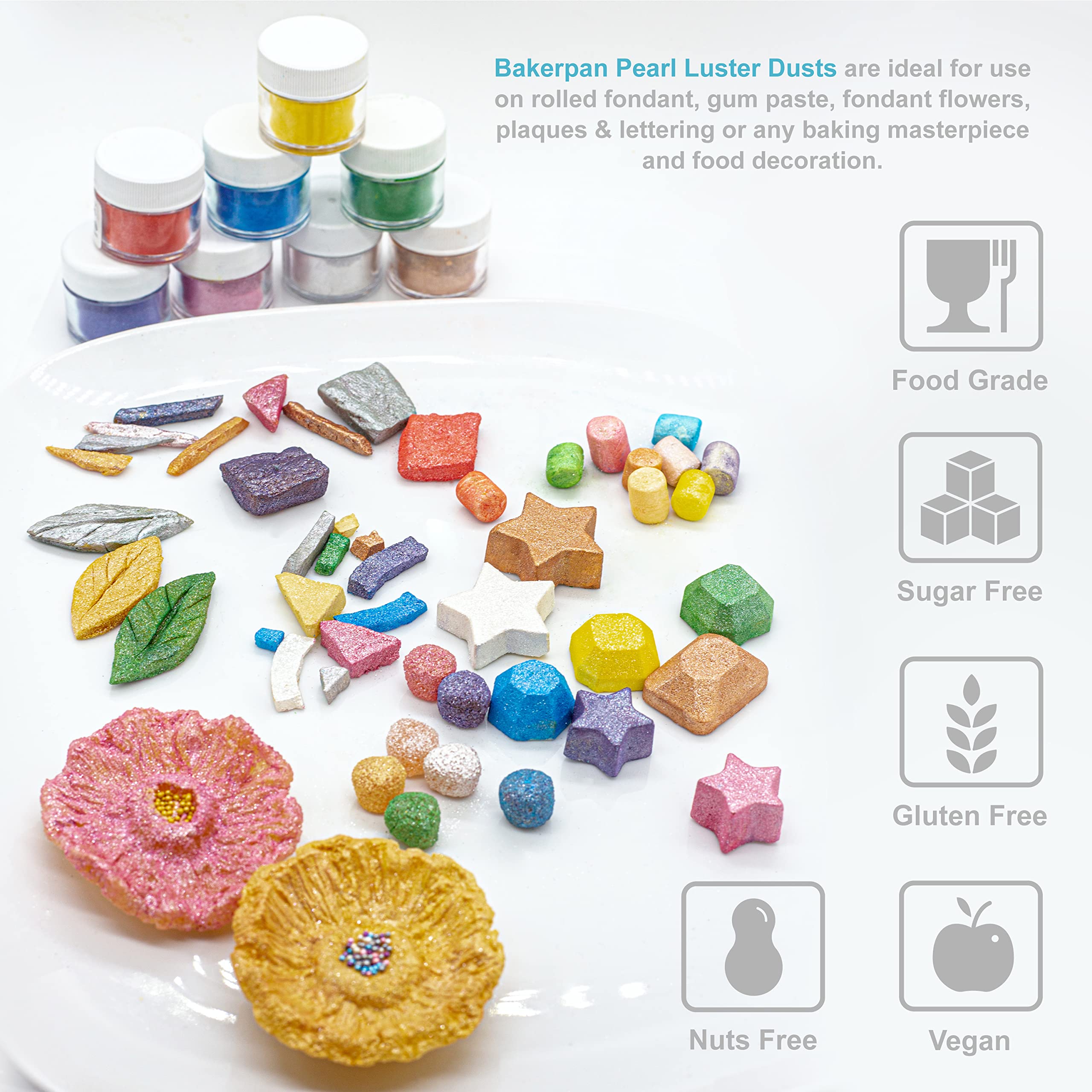 Snapklik.com : Bakerpan Pearl Luster Dust Edible, Leaf Green Edible ...