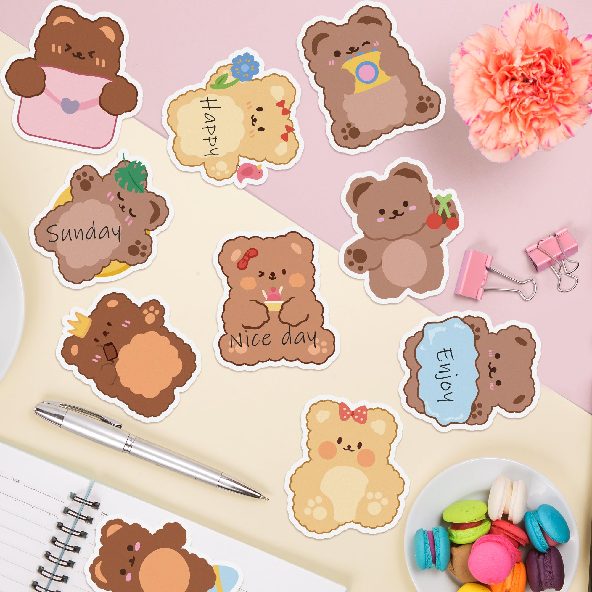 Snapklik.com : 30 Pack Cute Bear Sticky Notes, Total 600 Sheets ...
