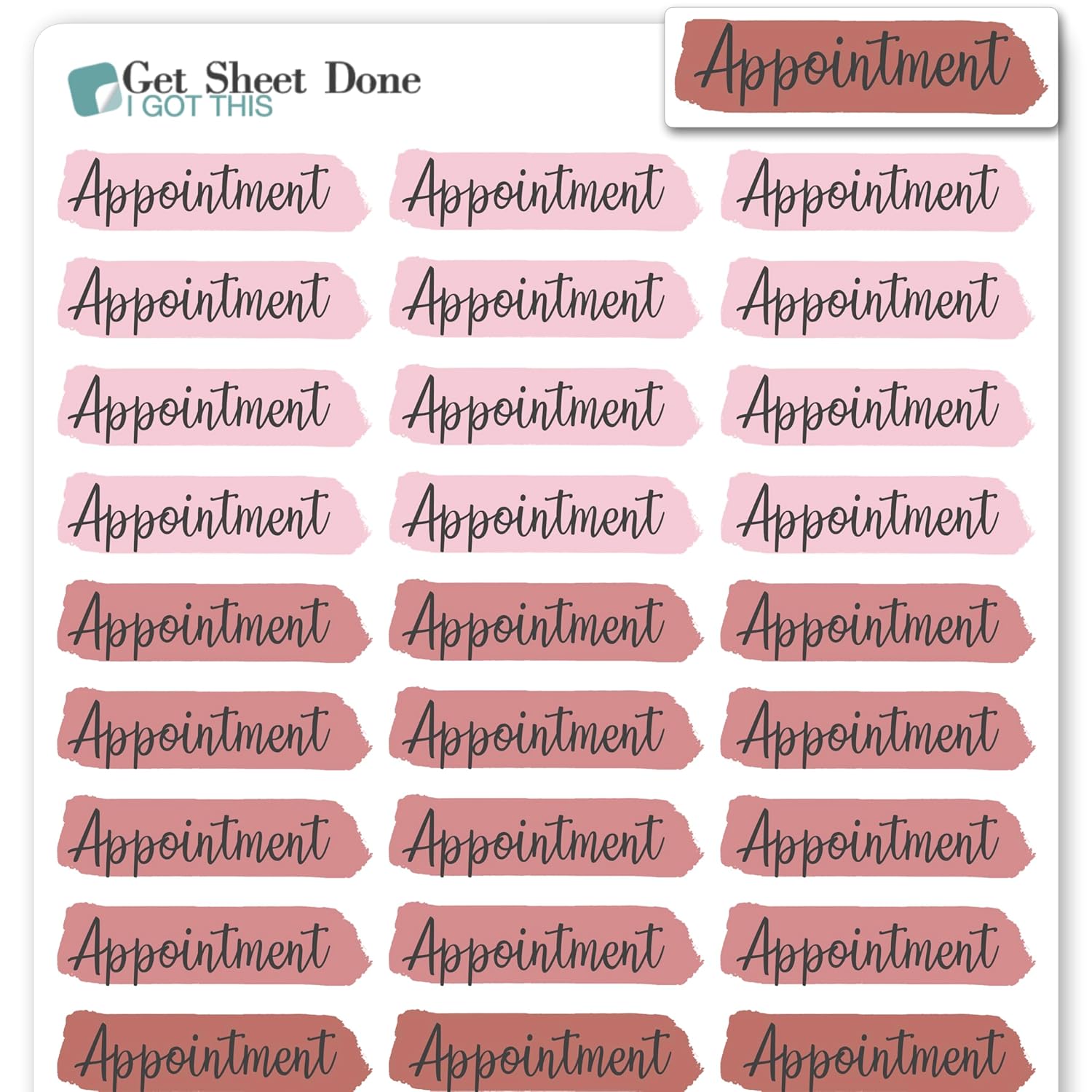 Amazon.com: Appointment Planner Stickers /36 Vinyl Stickers (1 ...