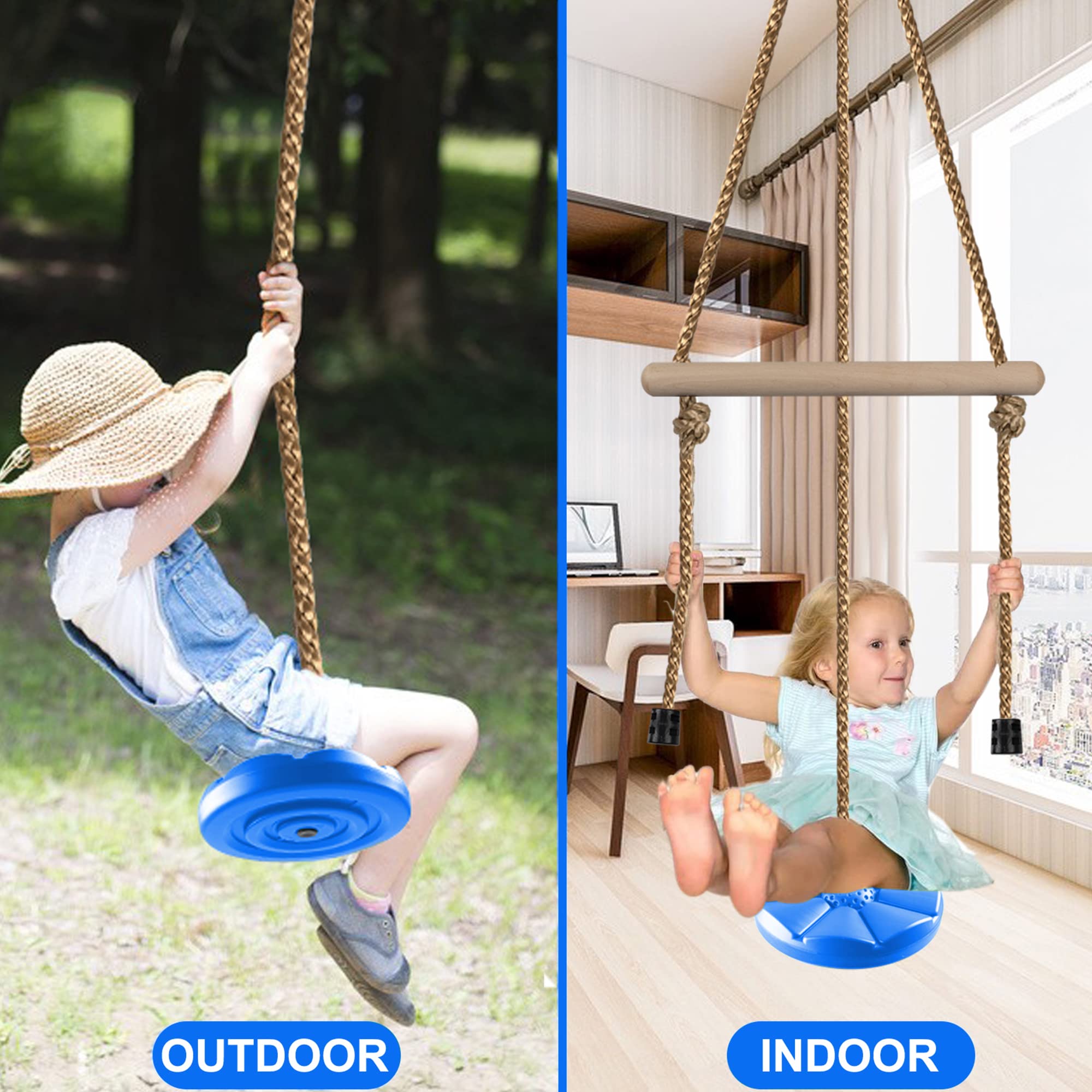 Snapklik.com : KINSPORY Disc Swing For Kids, Swing Set Accessories, 7FT ...
