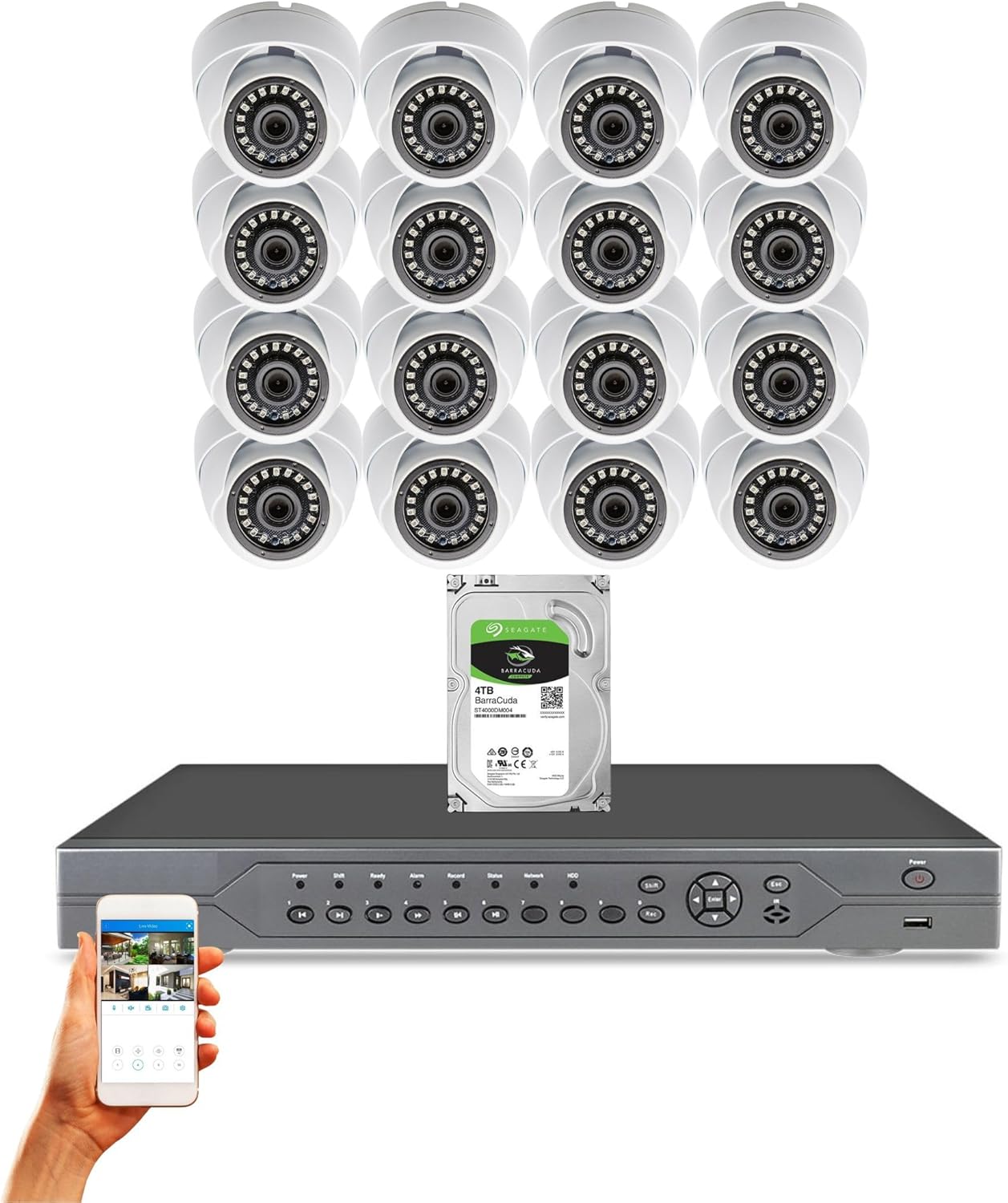 Amazon.com : Evertech 32 Channel HD DVR w/ 16 pcs 1080p 4in1 AHD TVI ...
