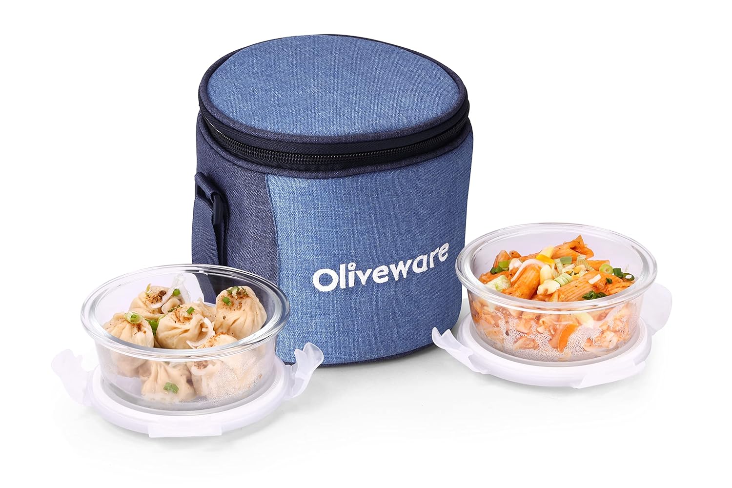 Buy SOPL-OLIVEWARE Lily Glass Lunch Box with Fabric Bag, Leak Proof ...