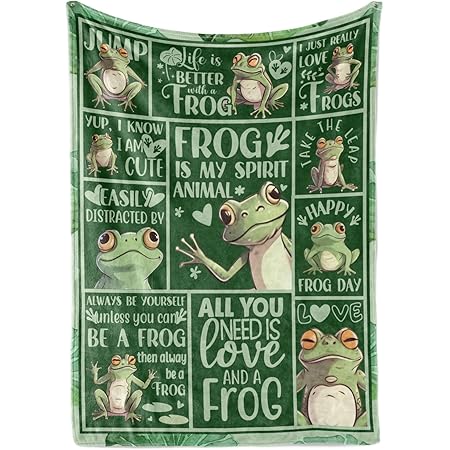 Amazon.com: InnoBeta Frogs Gifts for Women, Frog Flannal Blanket 50" x ...