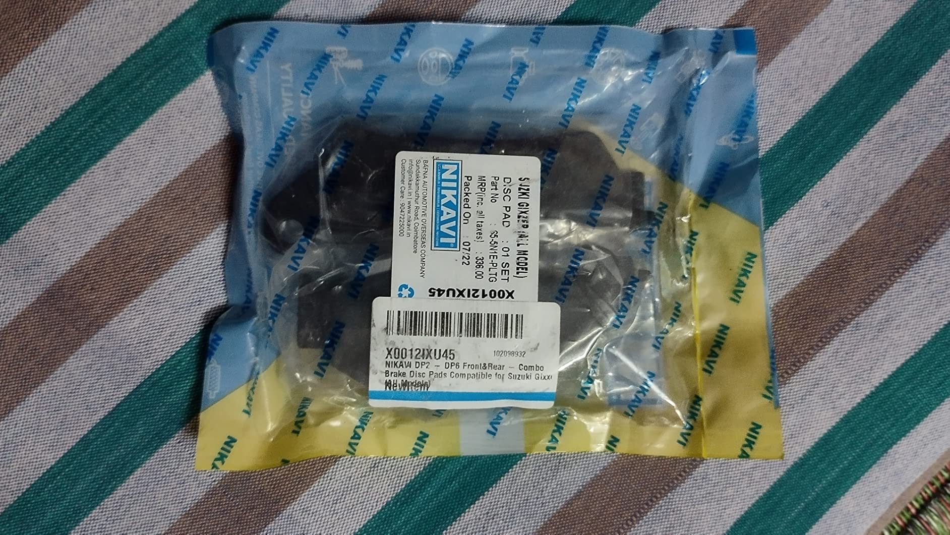 NIKAVI DP2 - DP6 Front&Rear - Combo Brake Disc Pads Compatible for ...