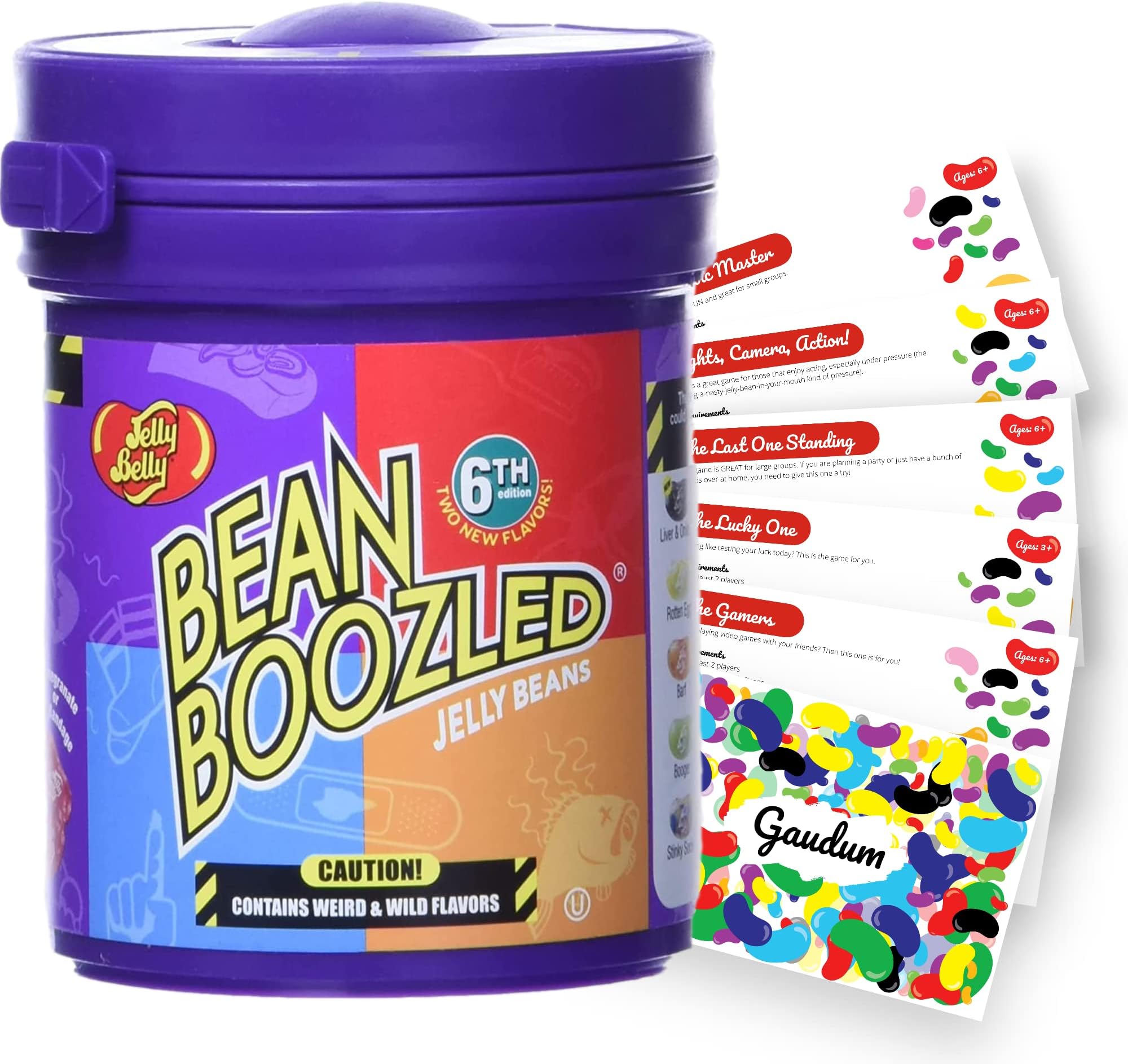Amazon.com : Jelly Belly Bean Boozled Spinner Game and 3 Refill Packs ...